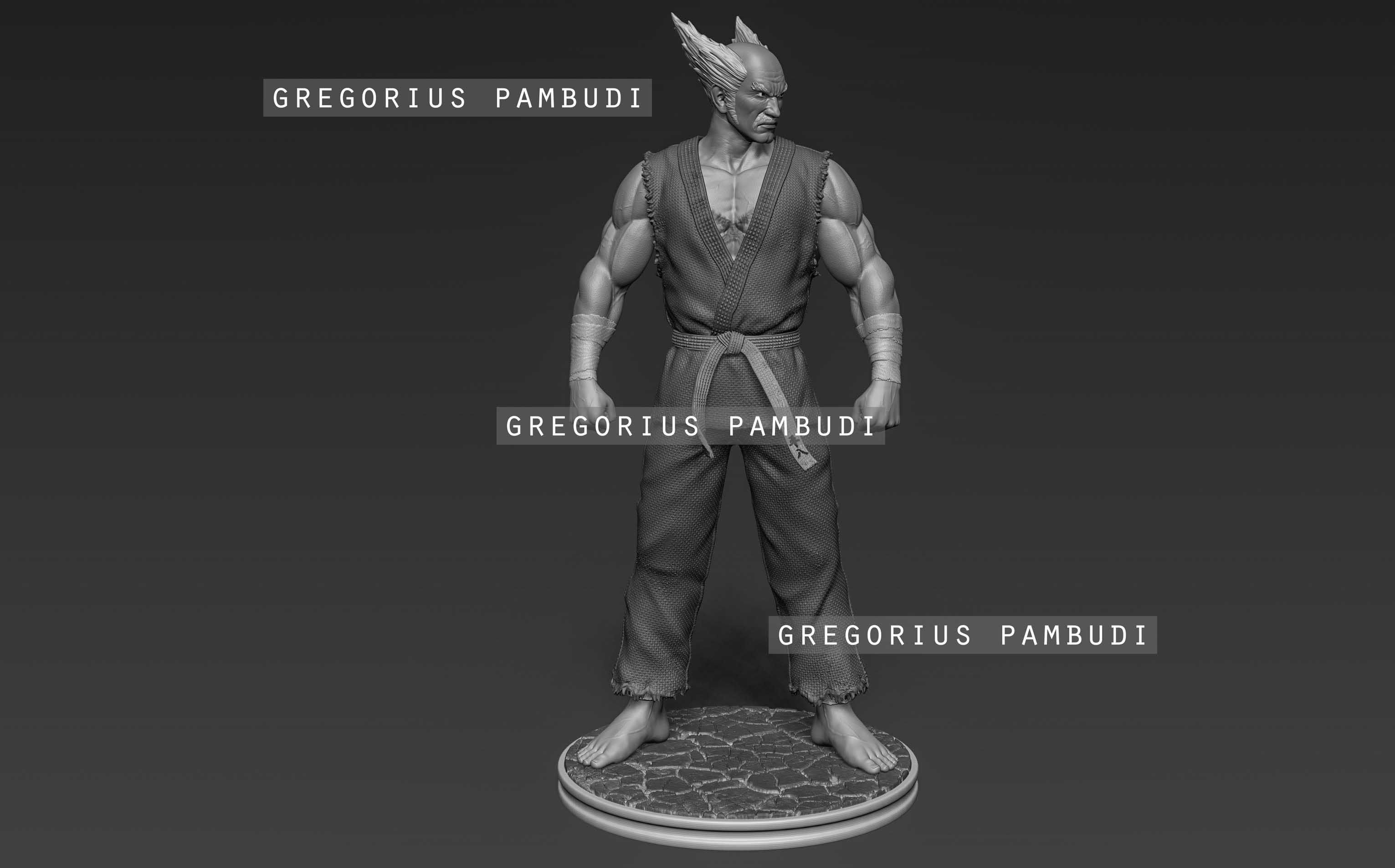 Tekken Heihachi Mishima Fan Art Statue 3d Printable 3D model 3D ...