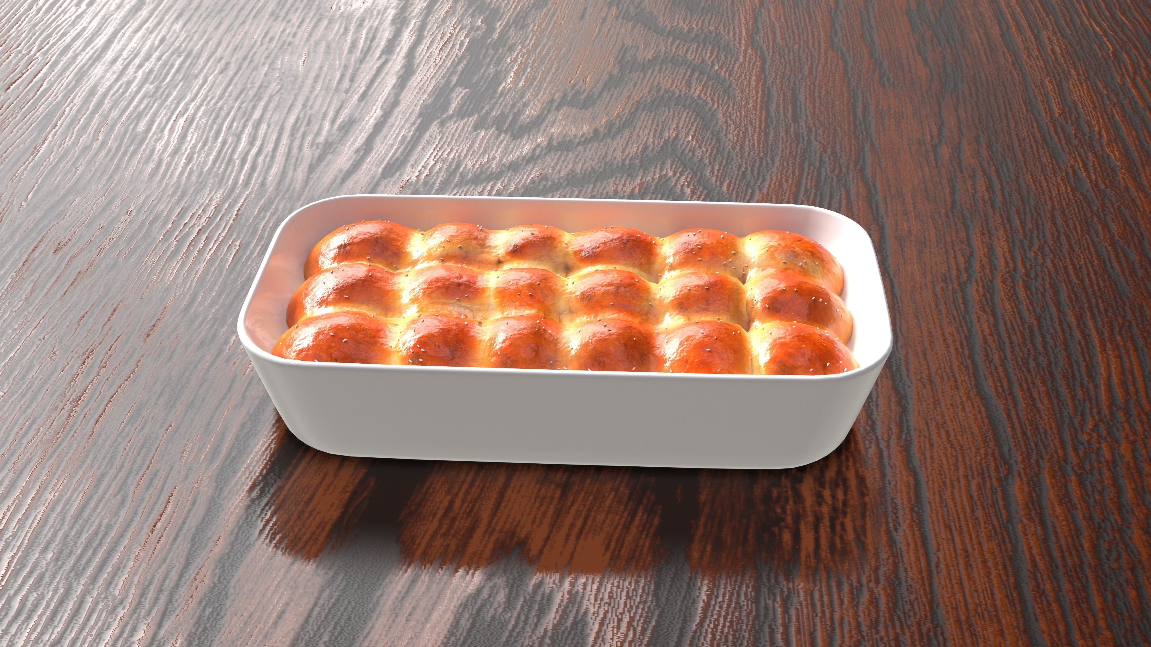 3D model bread rolls VR / AR / low-poly | CGTrader