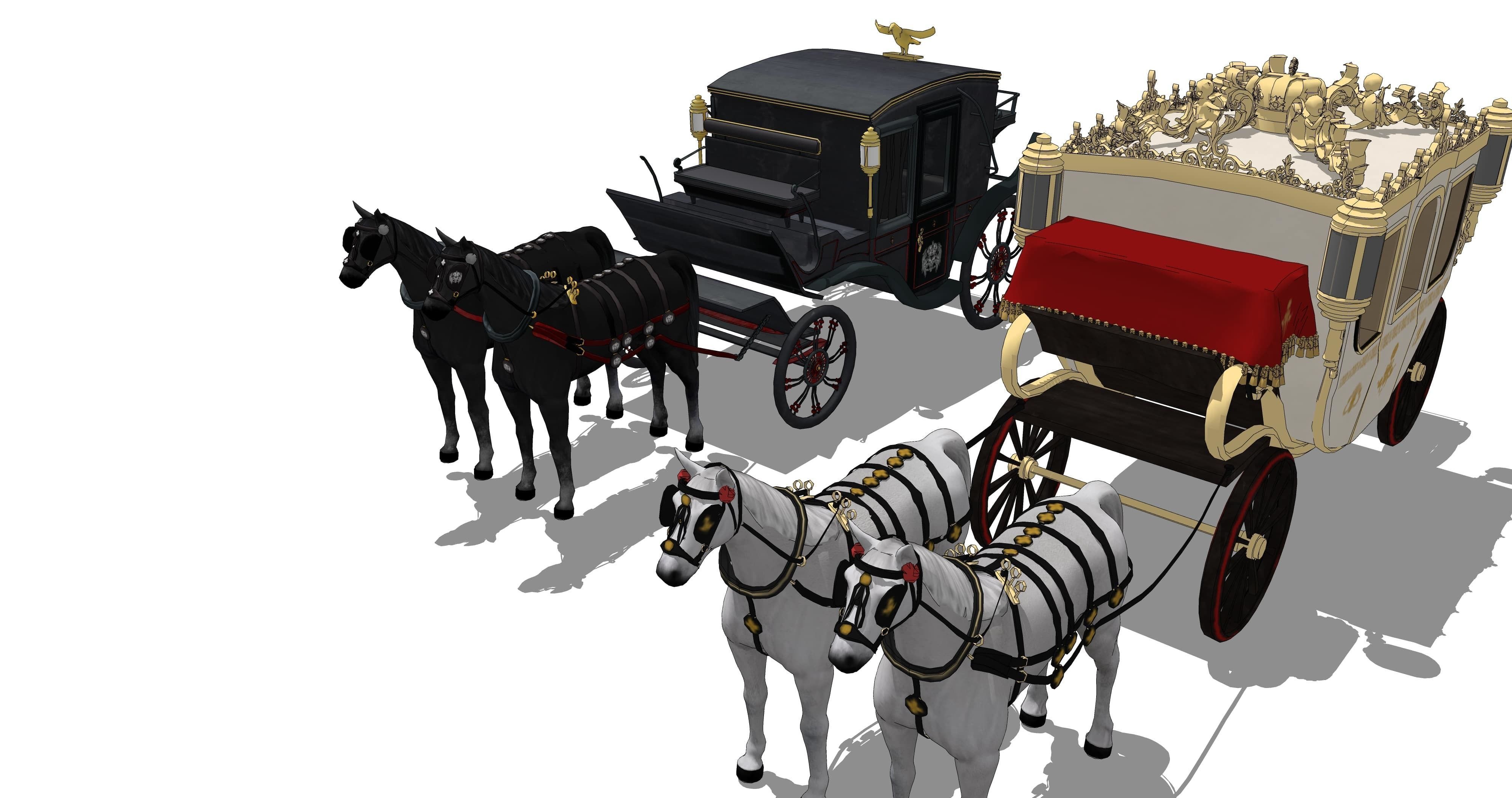 Classic Carriage 3D model | CGTrader
