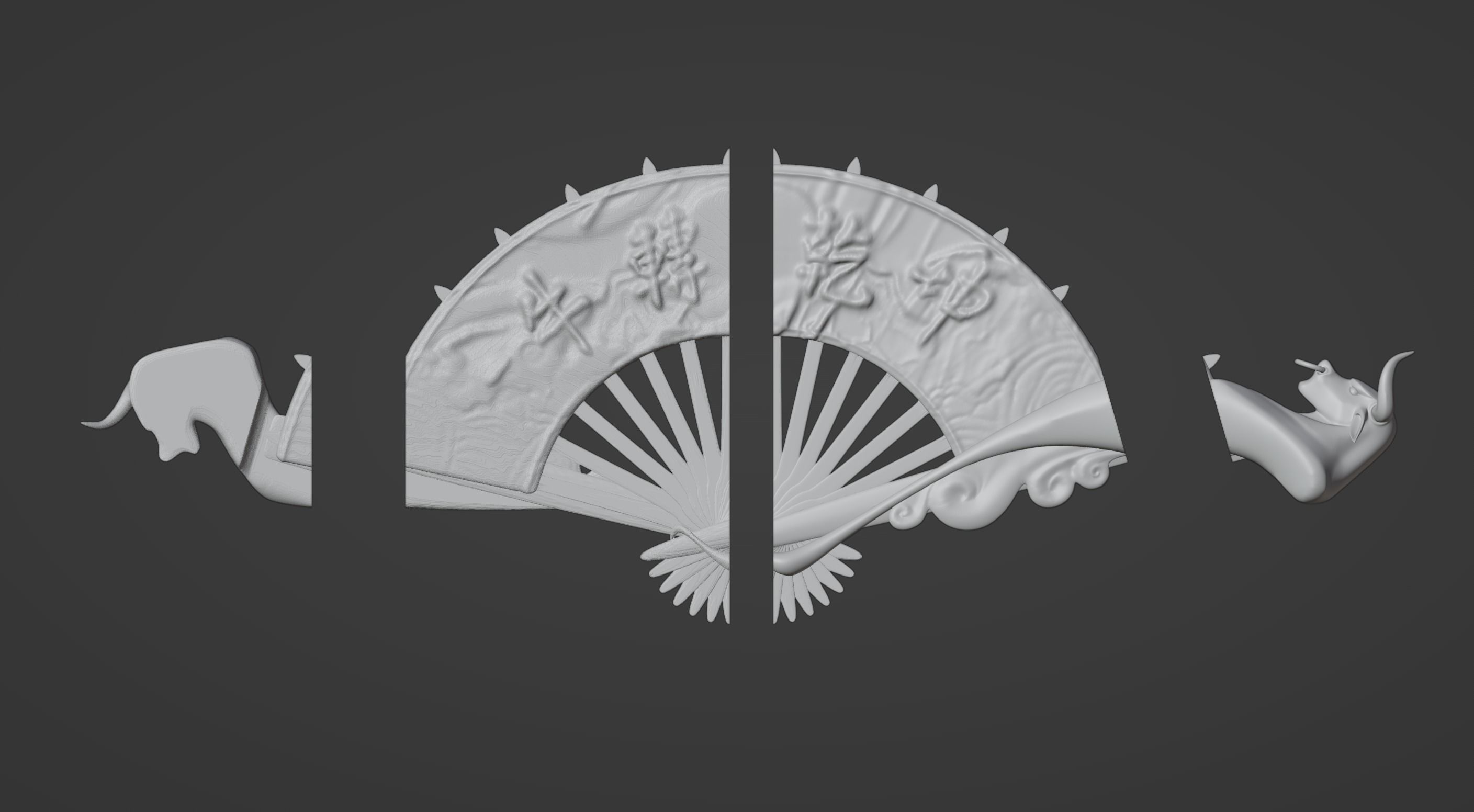 Celestial Fan 3D Model - Professionally Designed - Fan Knife 3D model ...