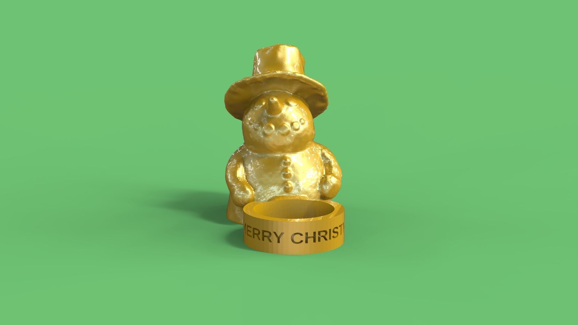 Snowman tealight 3D model 3D printable | CGTrader