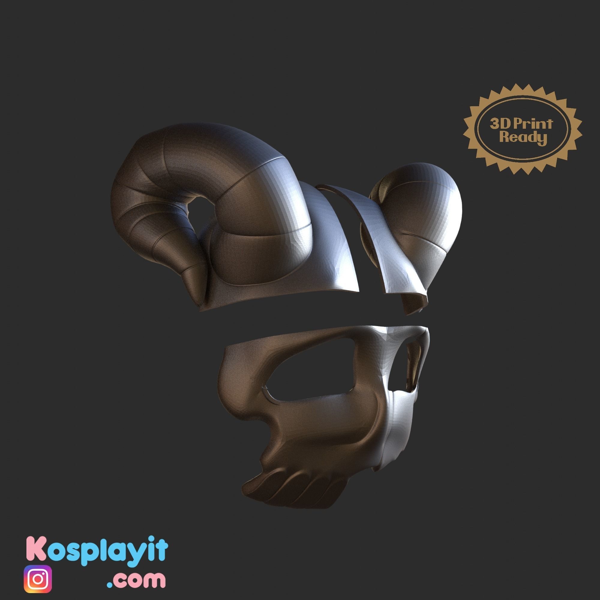 Nelliel Adult Mask 3D Model - Nelliel Cosplay 3D model 3D printable ...