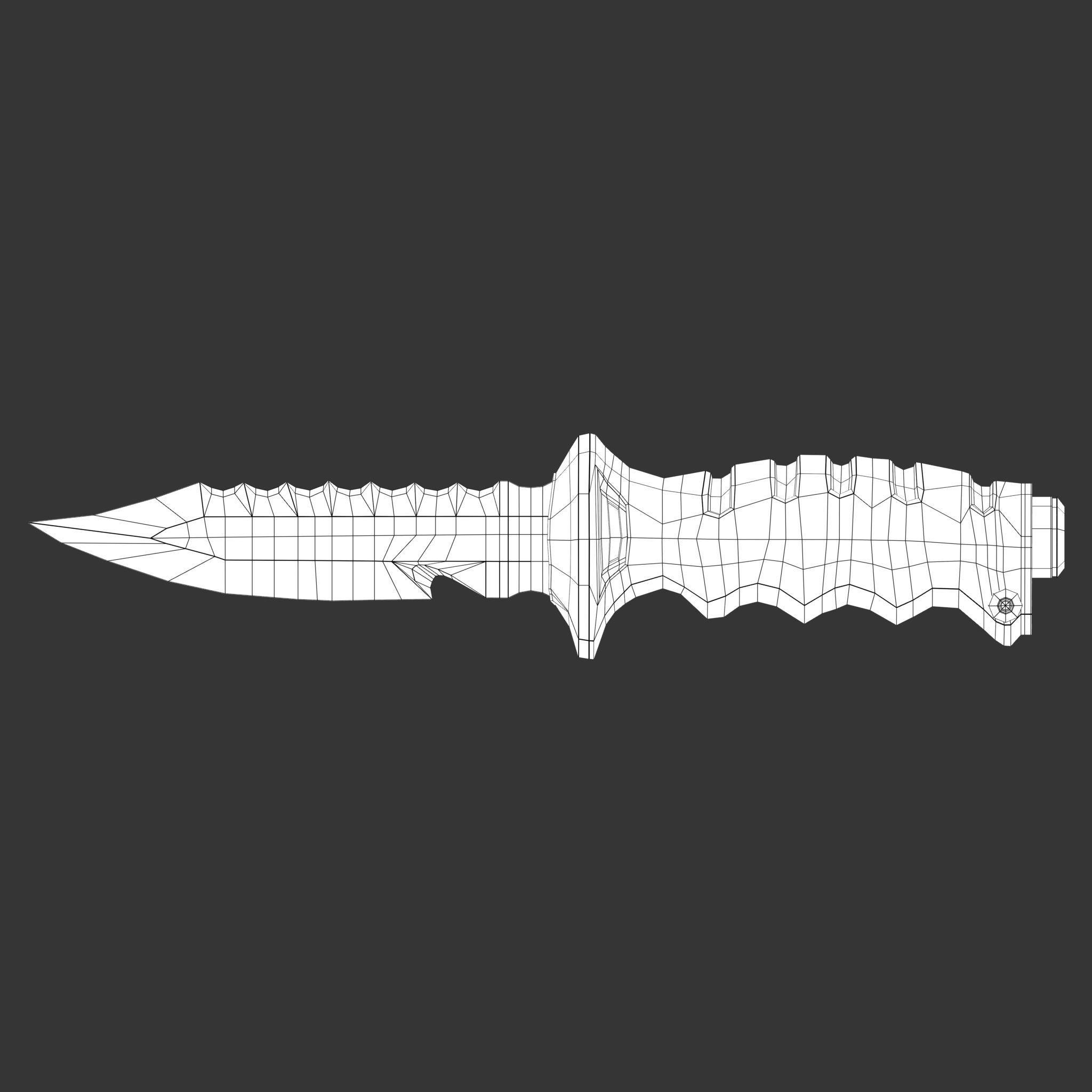 3D model knife VR / AR / low-poly | CGTrader