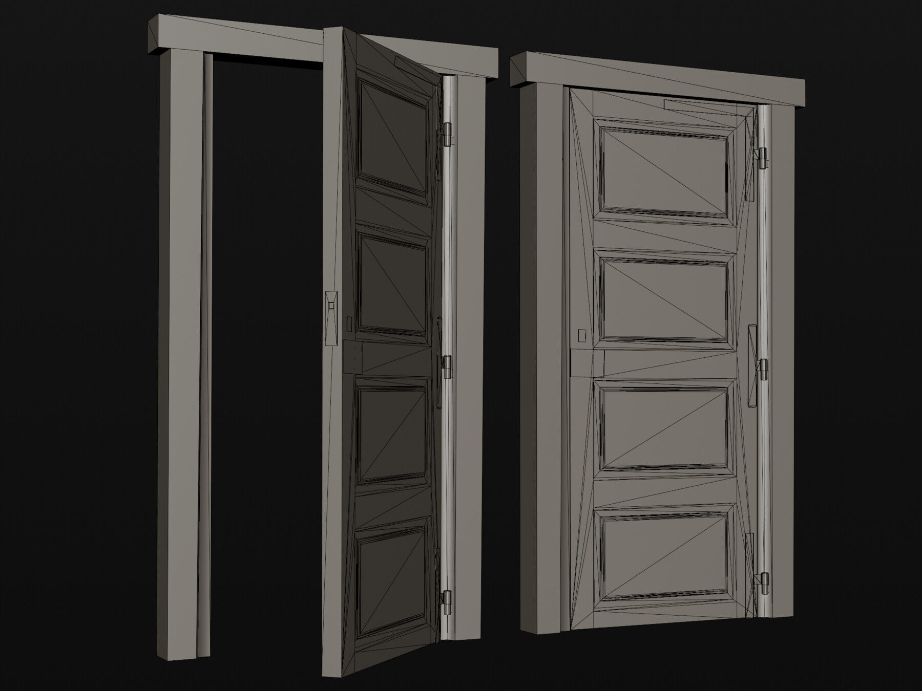 3D model Abandoned Wooden Door Low-poly VR / AR / low-poly | CGTrader