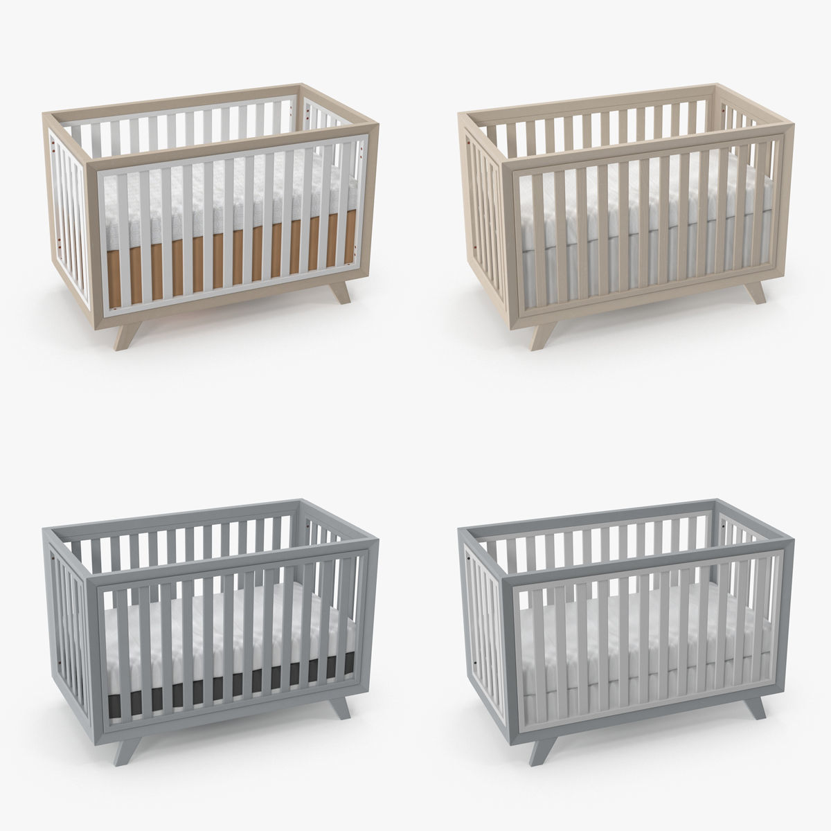 3D Model Collection Baby Cribs Set VR / AR / low-poly | CGTrader
