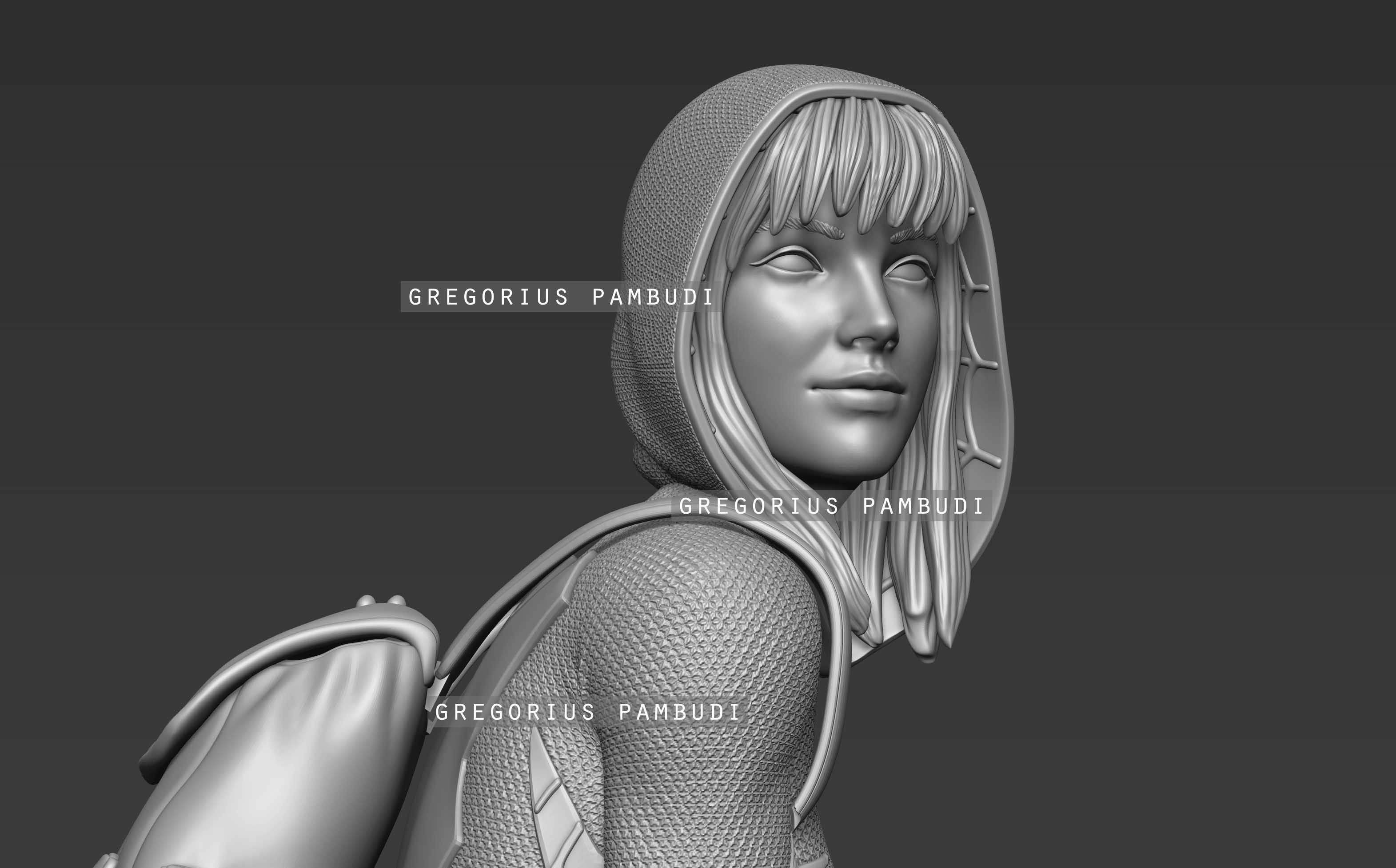 Spider-Gwen Fan Art Statue 3d Printable 3D model 3D printable | CGTrader