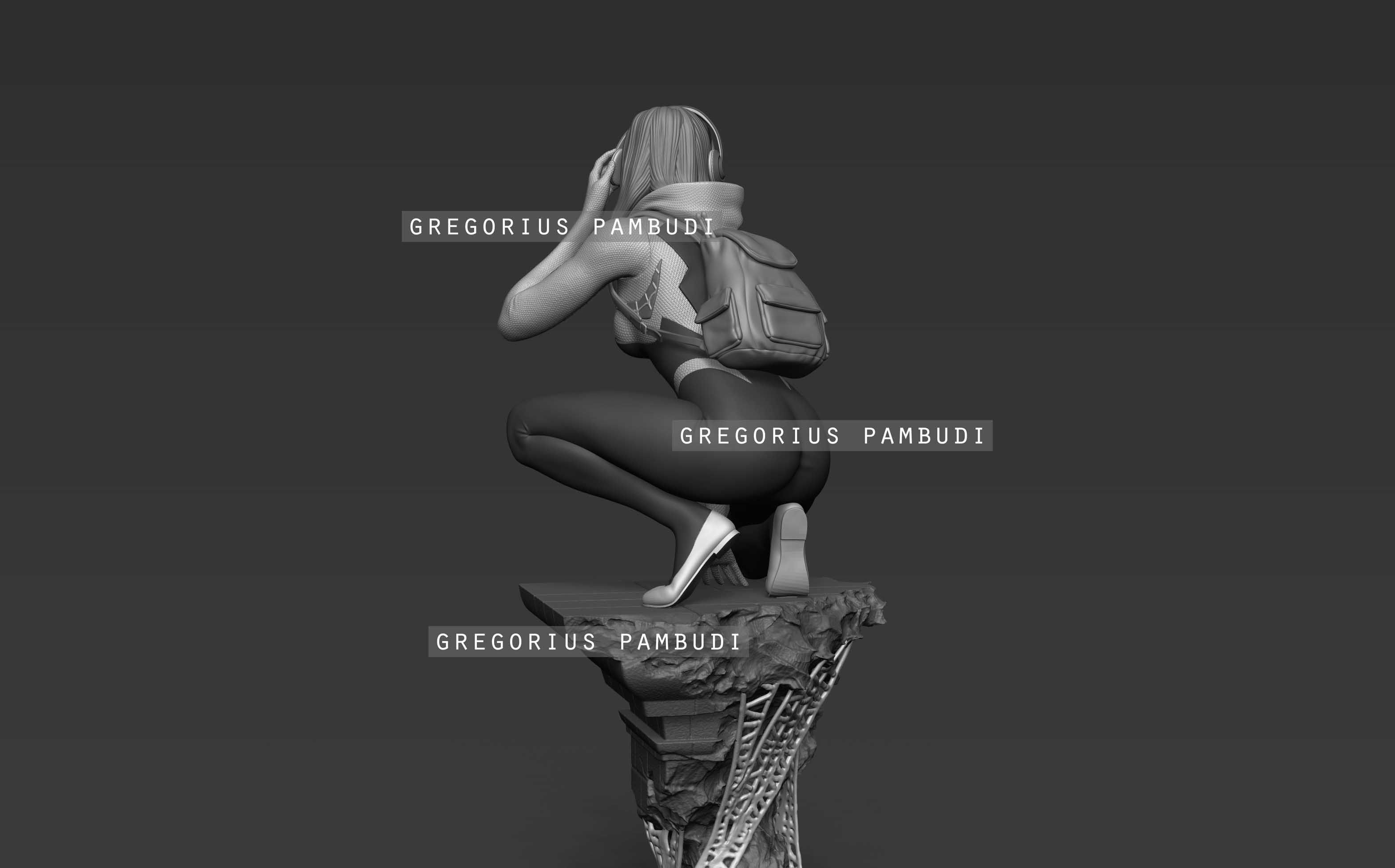 Spider Gwen Fan Art Statue 3d Printable 3d Model 3d Printable Cgtrader