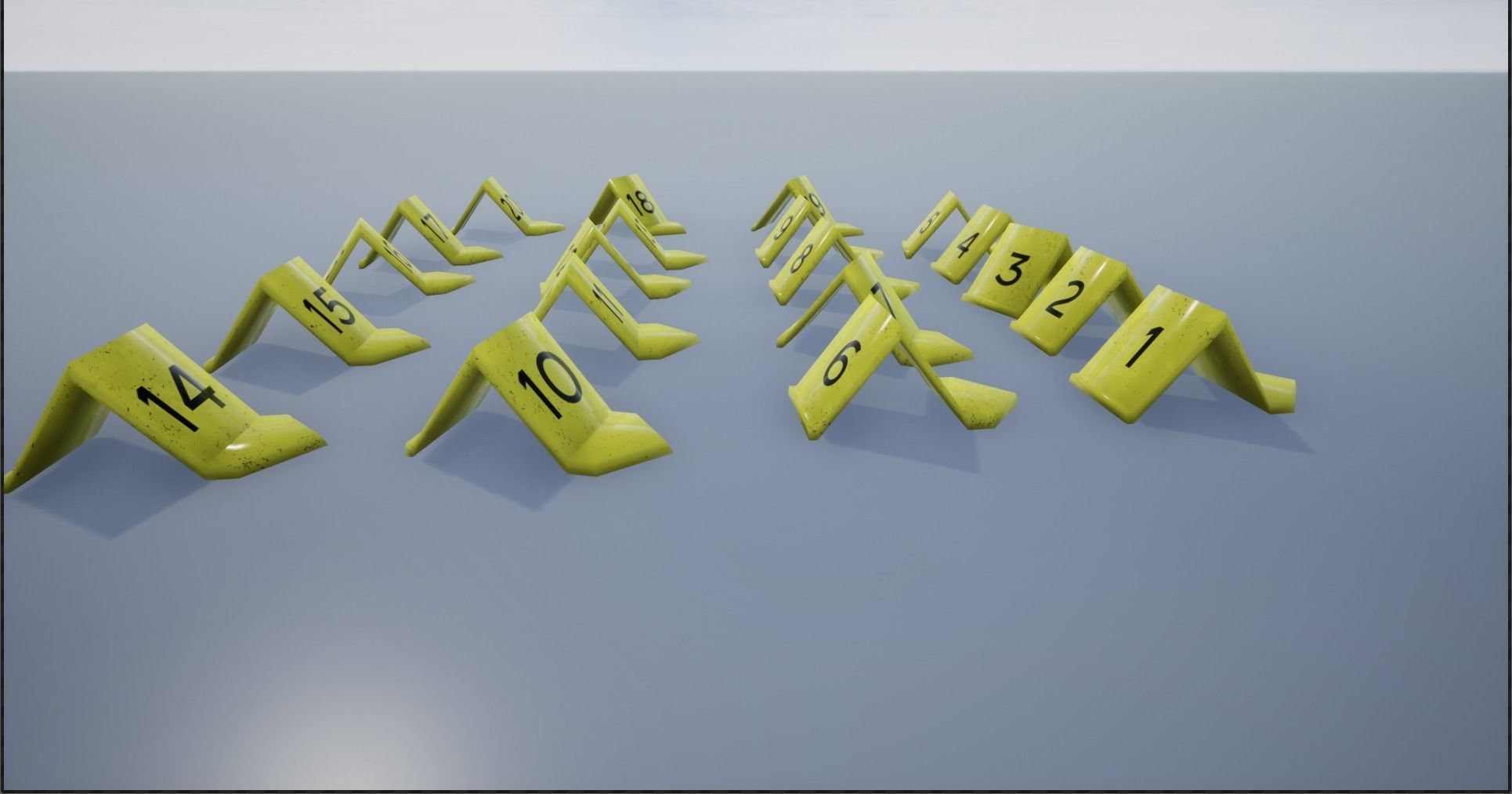 3D model Crime Scene Evidence Number Plastics VR / AR / low-poly | CGTrader