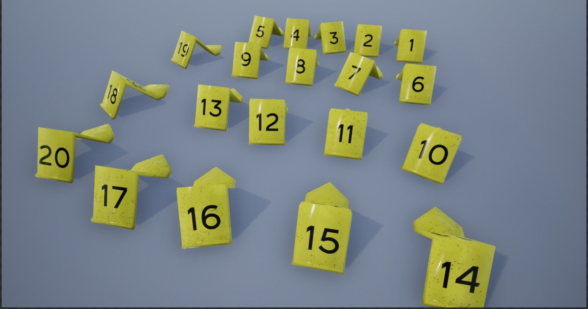 3D model Crime Scene Evidence Number Plastics VR / AR / low-poly | CGTrader