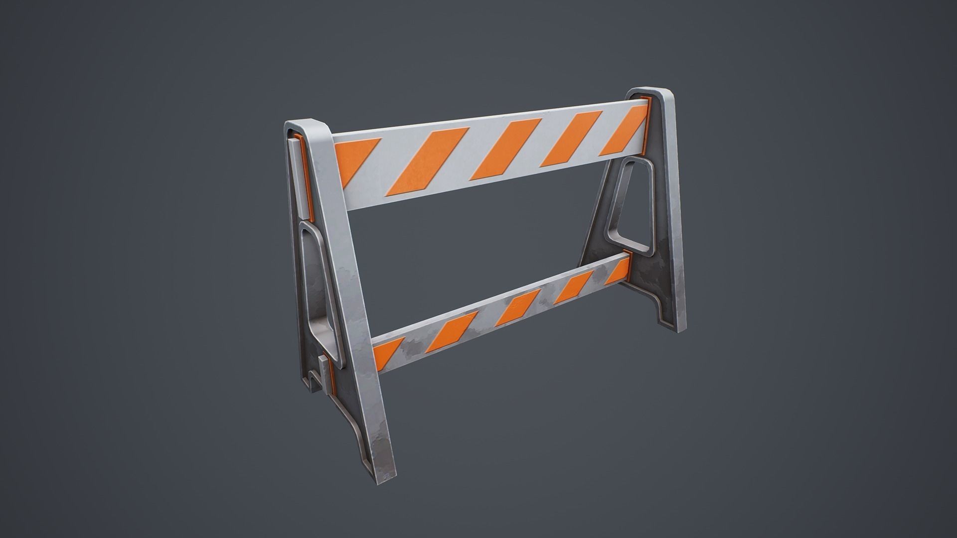3D model Stylized Traffic Barricade 02 VR / AR / low-poly | CGTrader