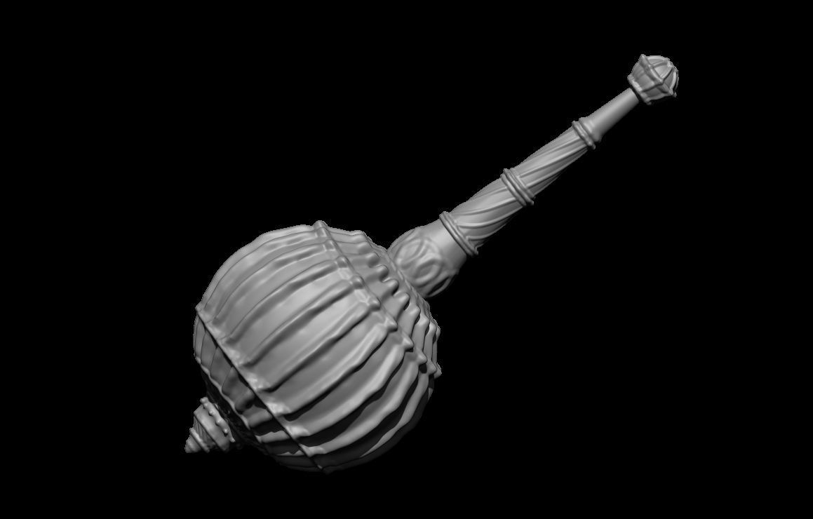 Gada High-poly golden ornament free VR / AR / low-poly 3D model | CGTrader