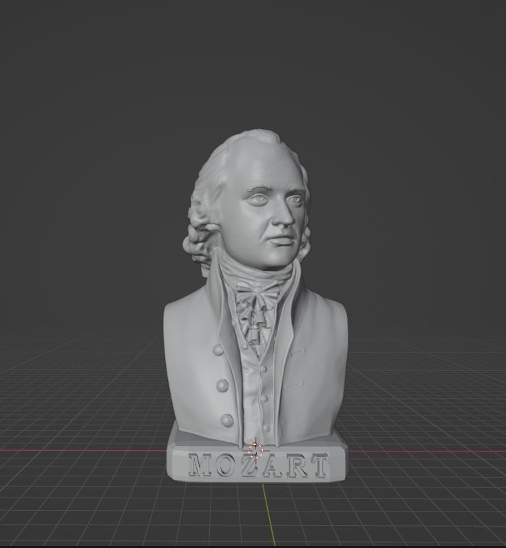 Wolfgang Amadeus Mozart 3D model 3D printable | CGTrader