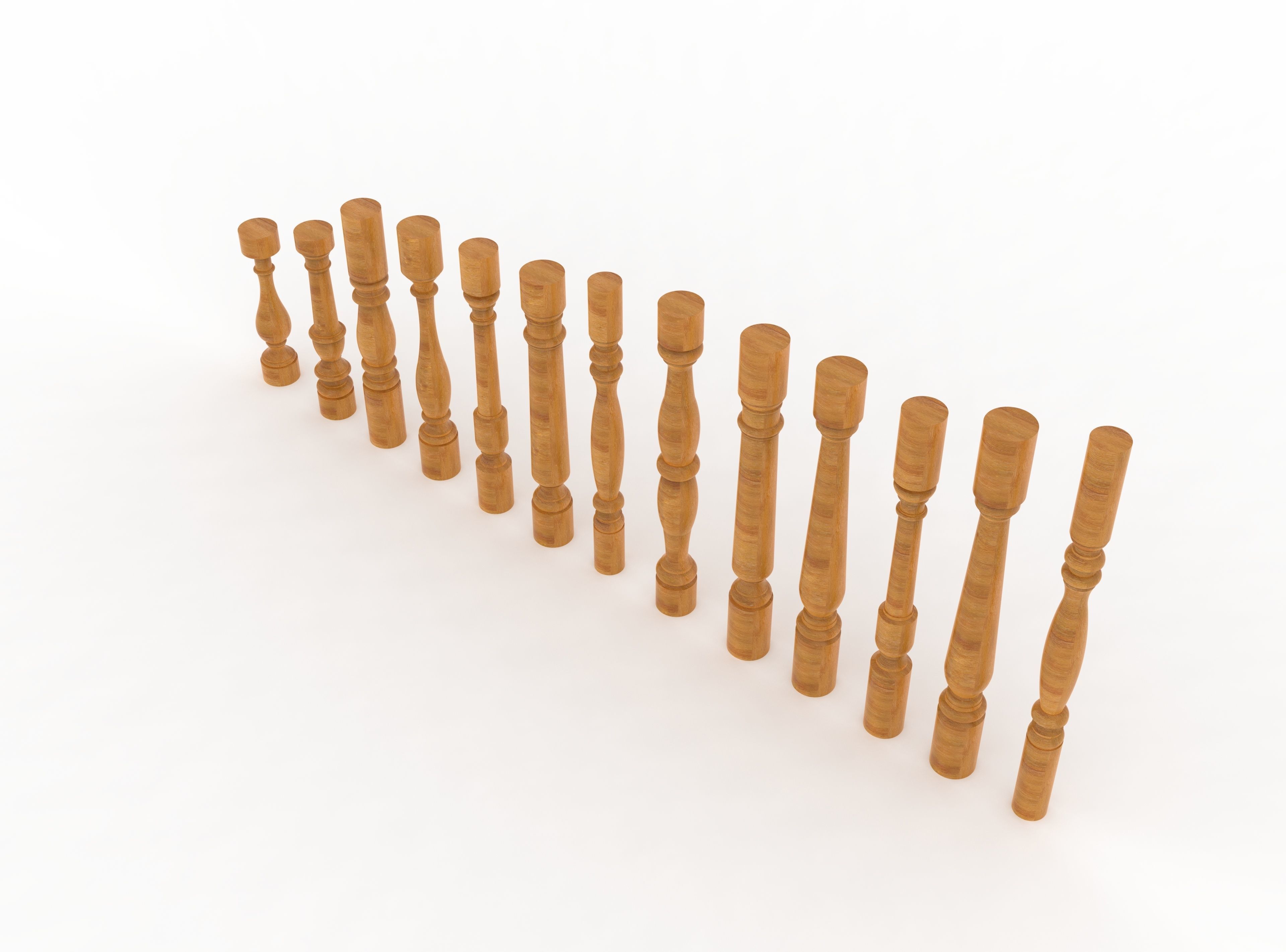 WOODEN RAILS 3D model | CGTrader