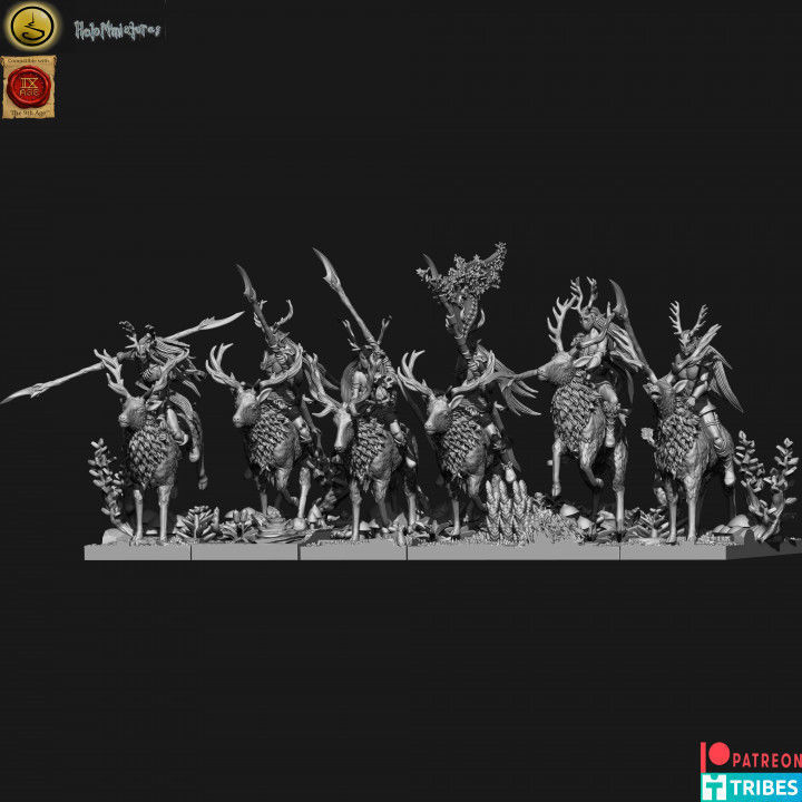 Wood elves wild huntsmen stag riders 3D model 3D printable | CGTrader