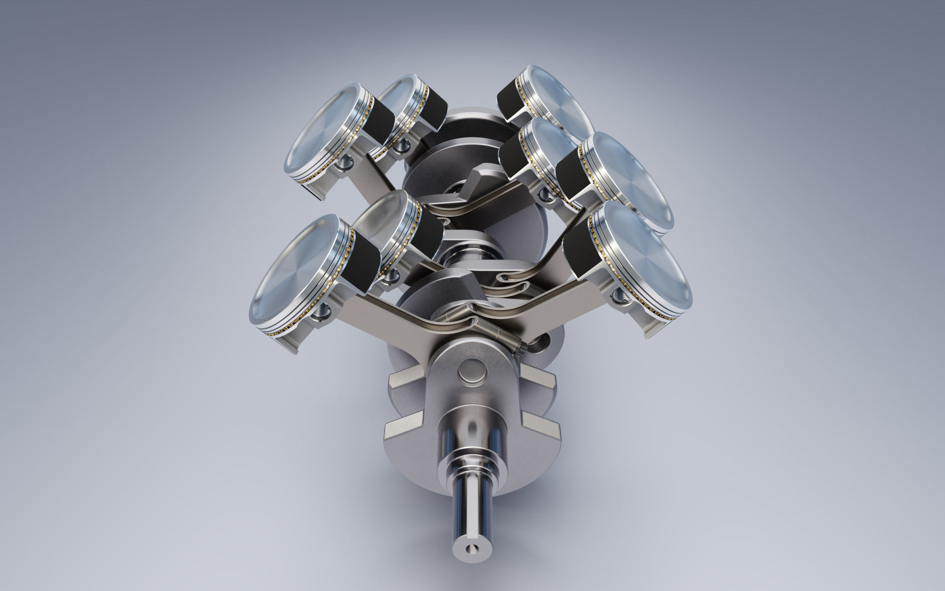 Animated V8 Engine 3D model animated rigged | CGTrader