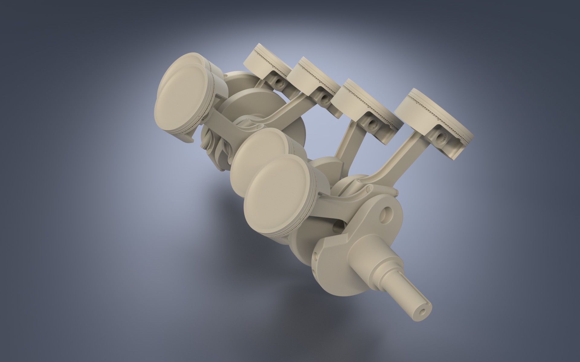 Animated V8 Engine 3D model animated rigged | CGTrader
