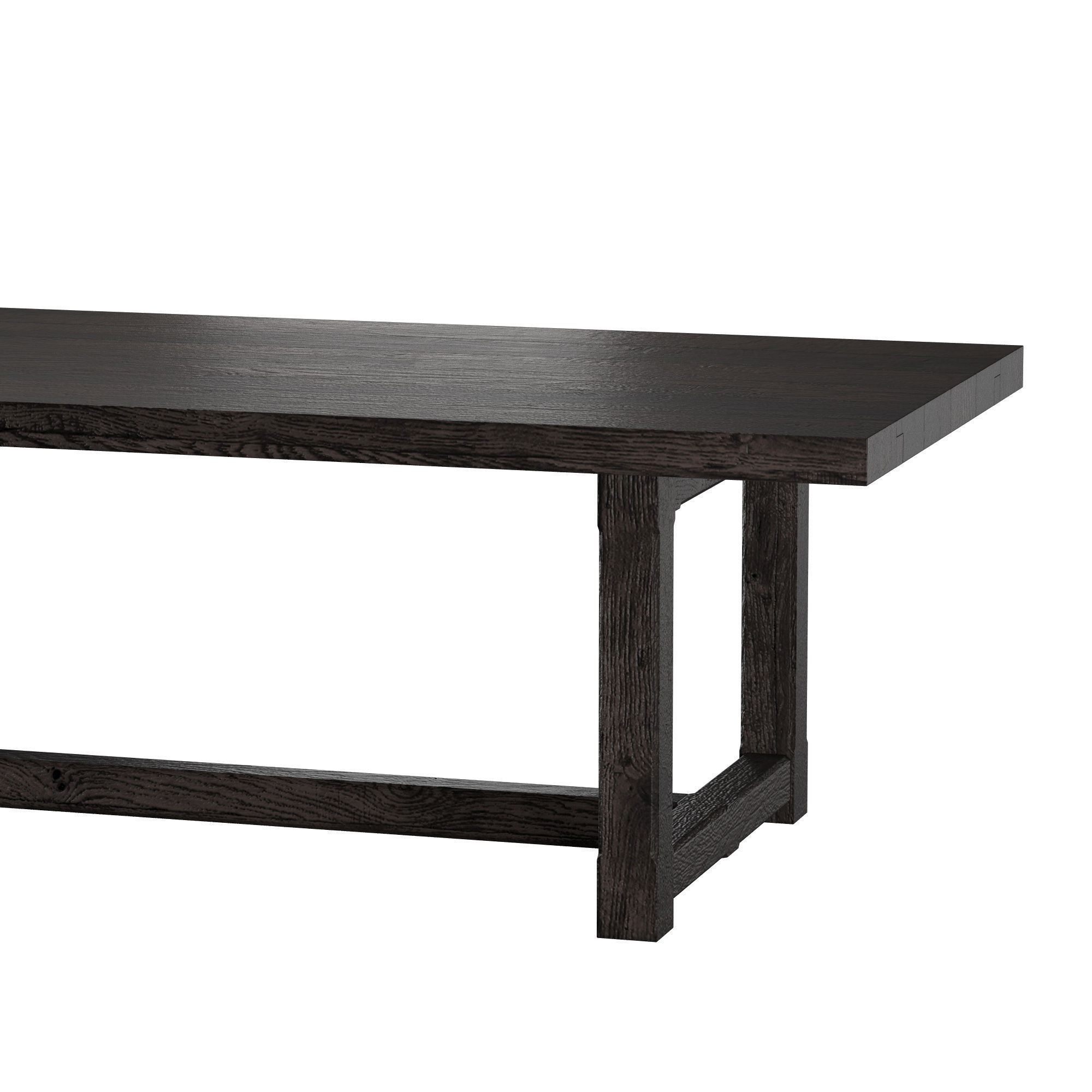 CAYDEN CAMPAIGN RECTANGULAR EXTENSION DINING TABLE 3D model | CGTrader