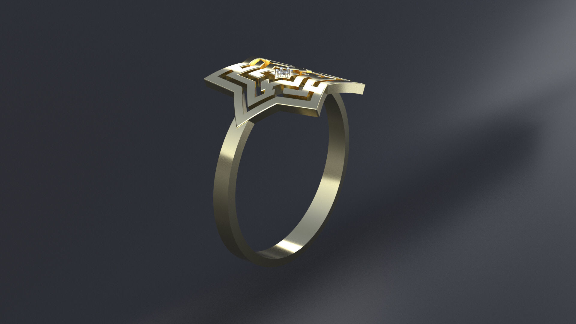 Star maze ring for CNC or 3D model 3D printable | CGTrader