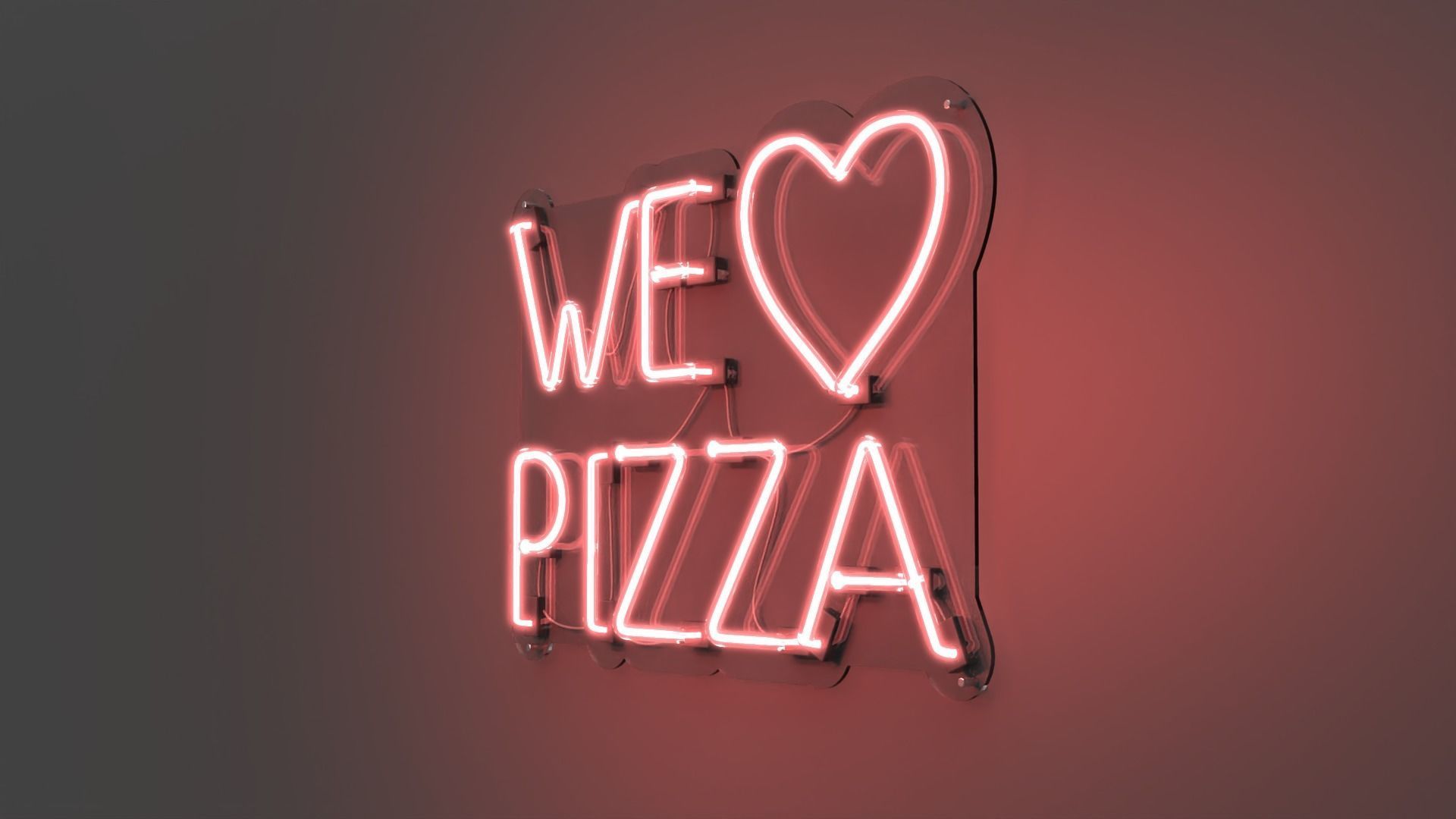 We Love Pizza - Neon Sign 3D model | CGTrader