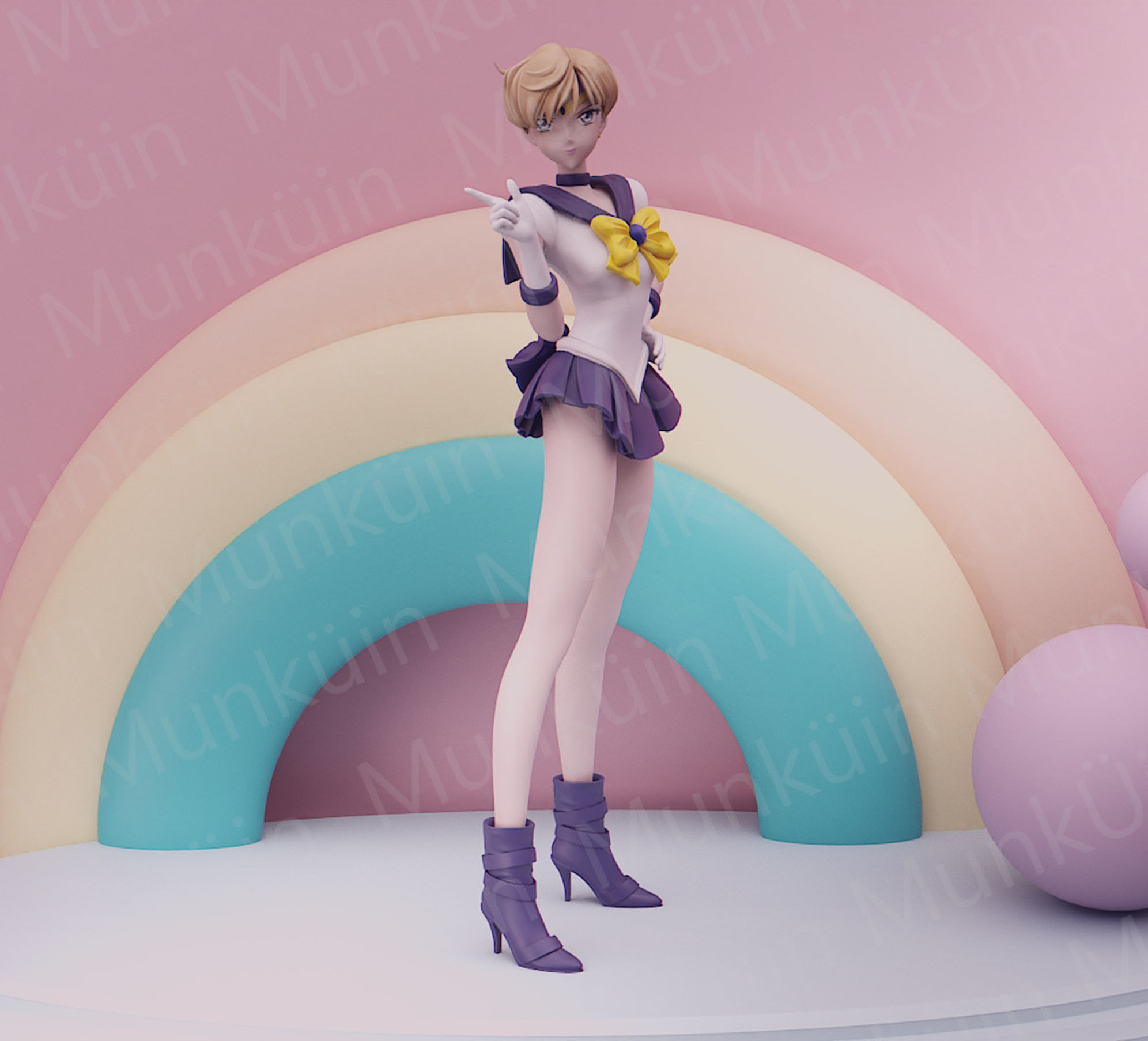 Sailor Uranus Fan Art 3D model 3D printable | CGTrader