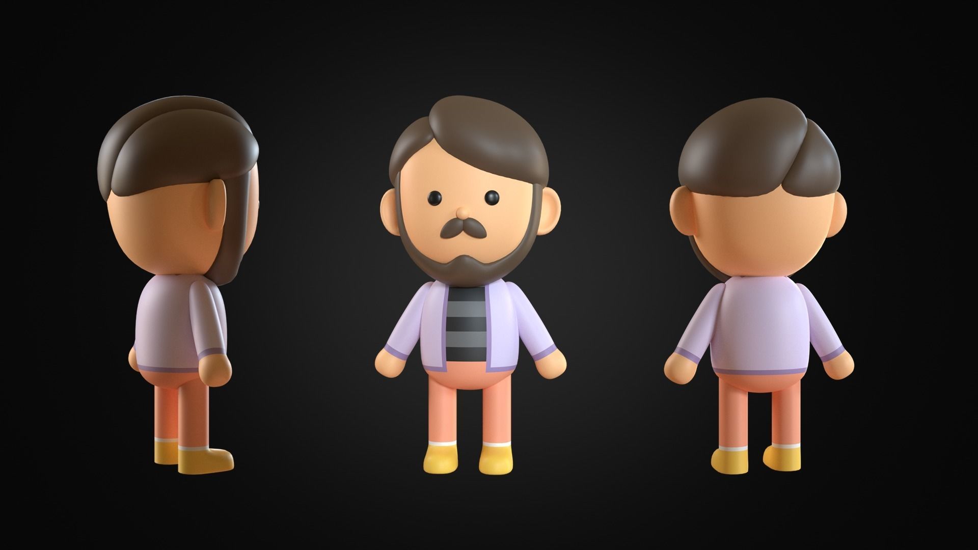 CARTOON CHARACTERS PACK 3D model animated rigged | CGTrader