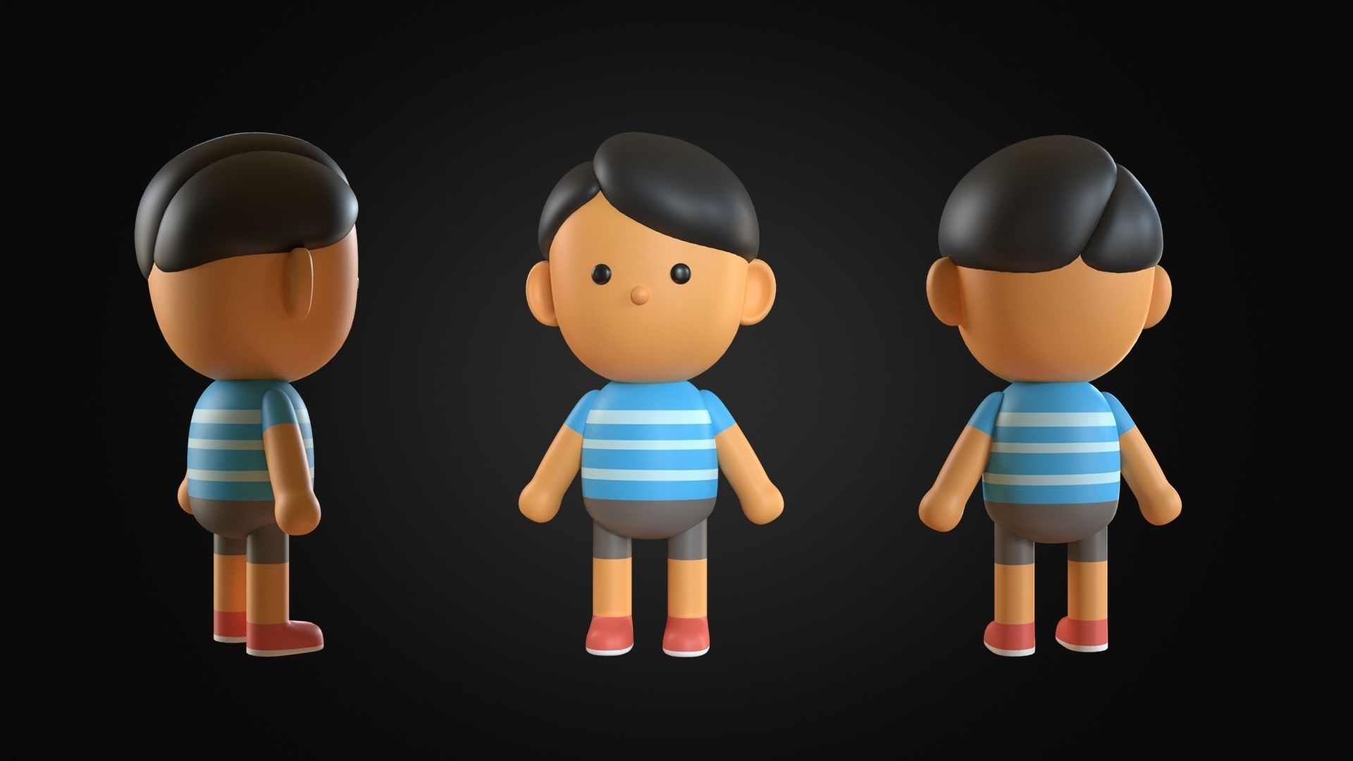CARTOON CHARACTERS PACK 3D model animated rigged | CGTrader