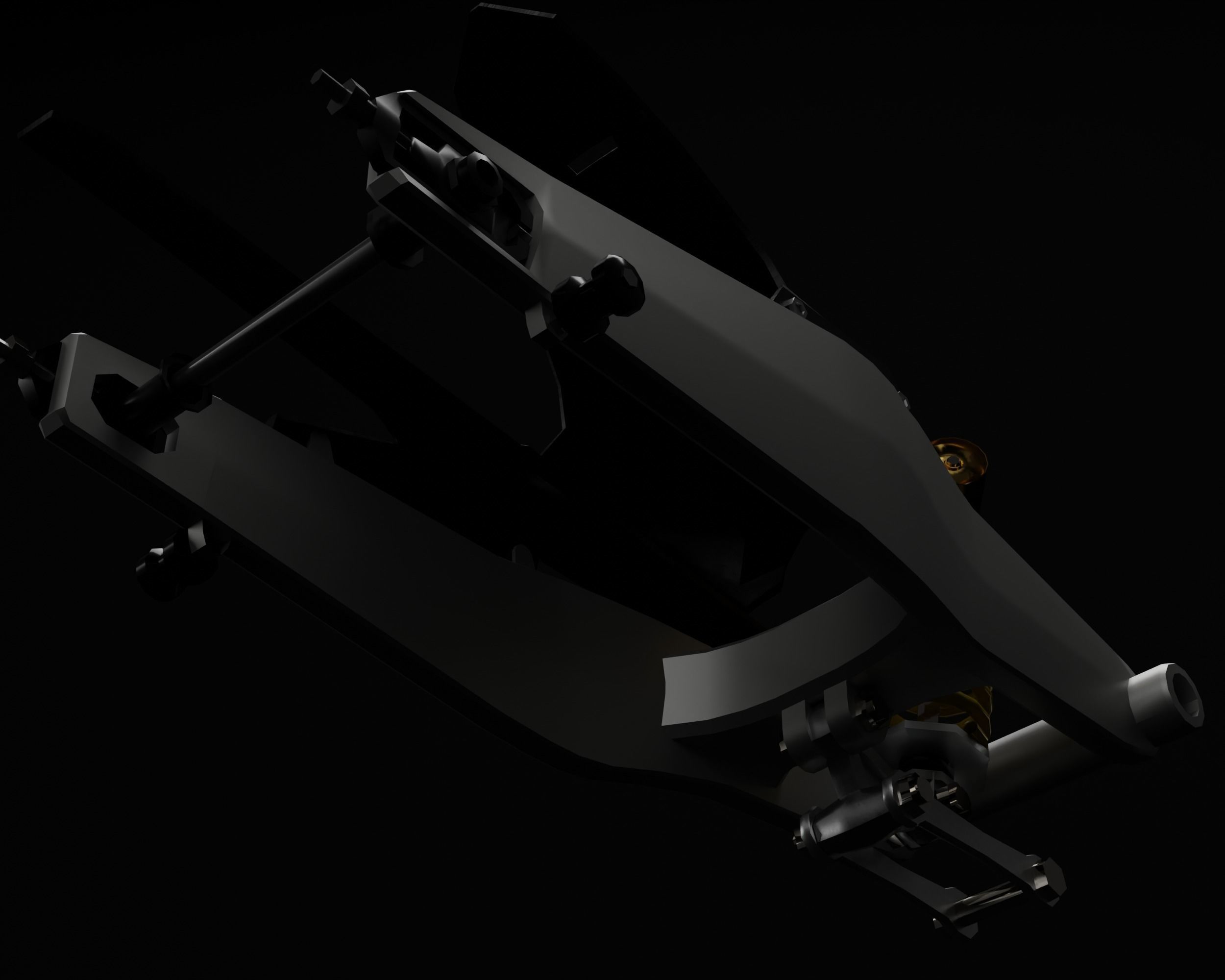 3D model Motorcycle Swingarms Set with Prolink Suspension VR / AR / low ...