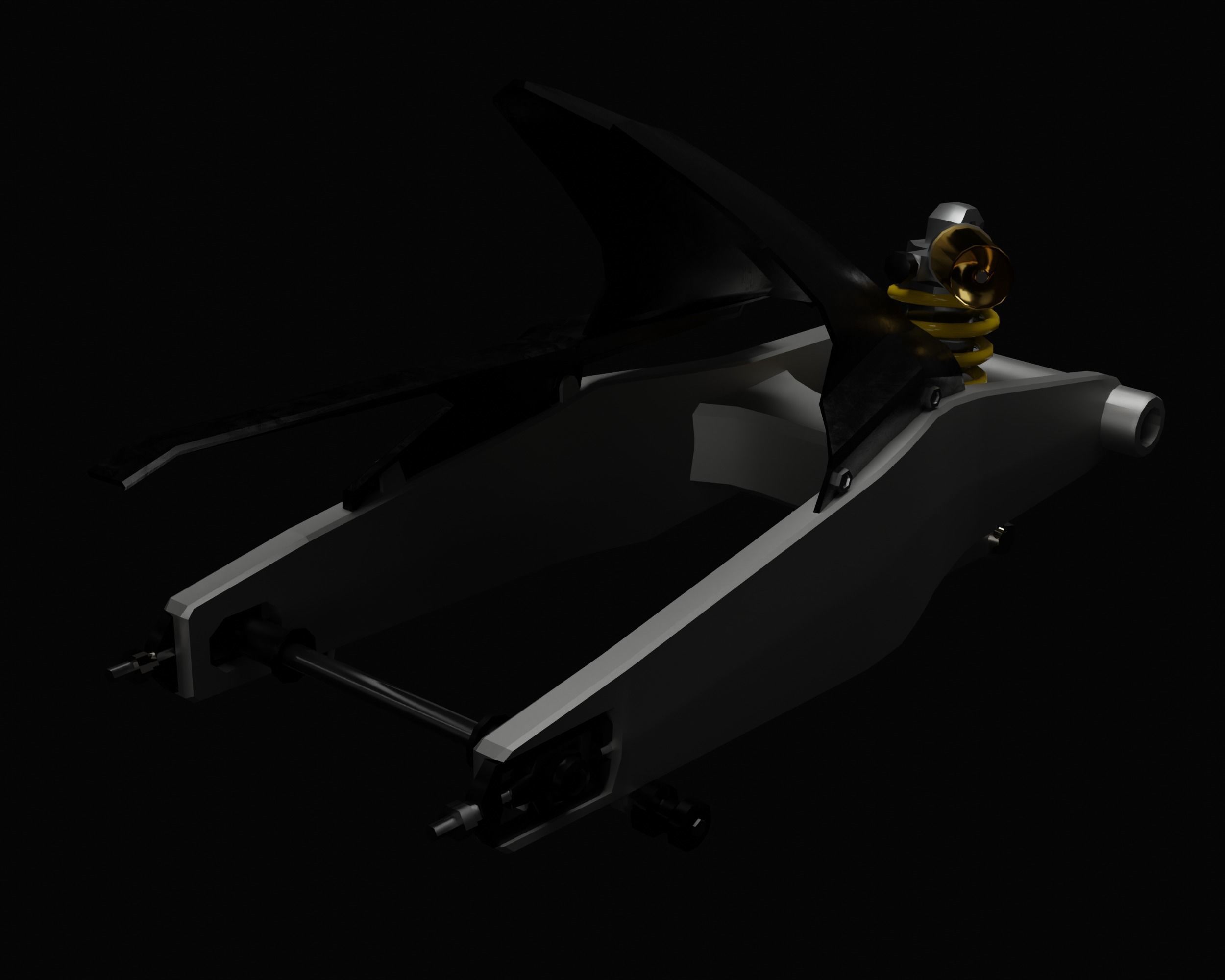 3D model Motorcycle Swingarms Set with Prolink Suspension VR / AR / low ...