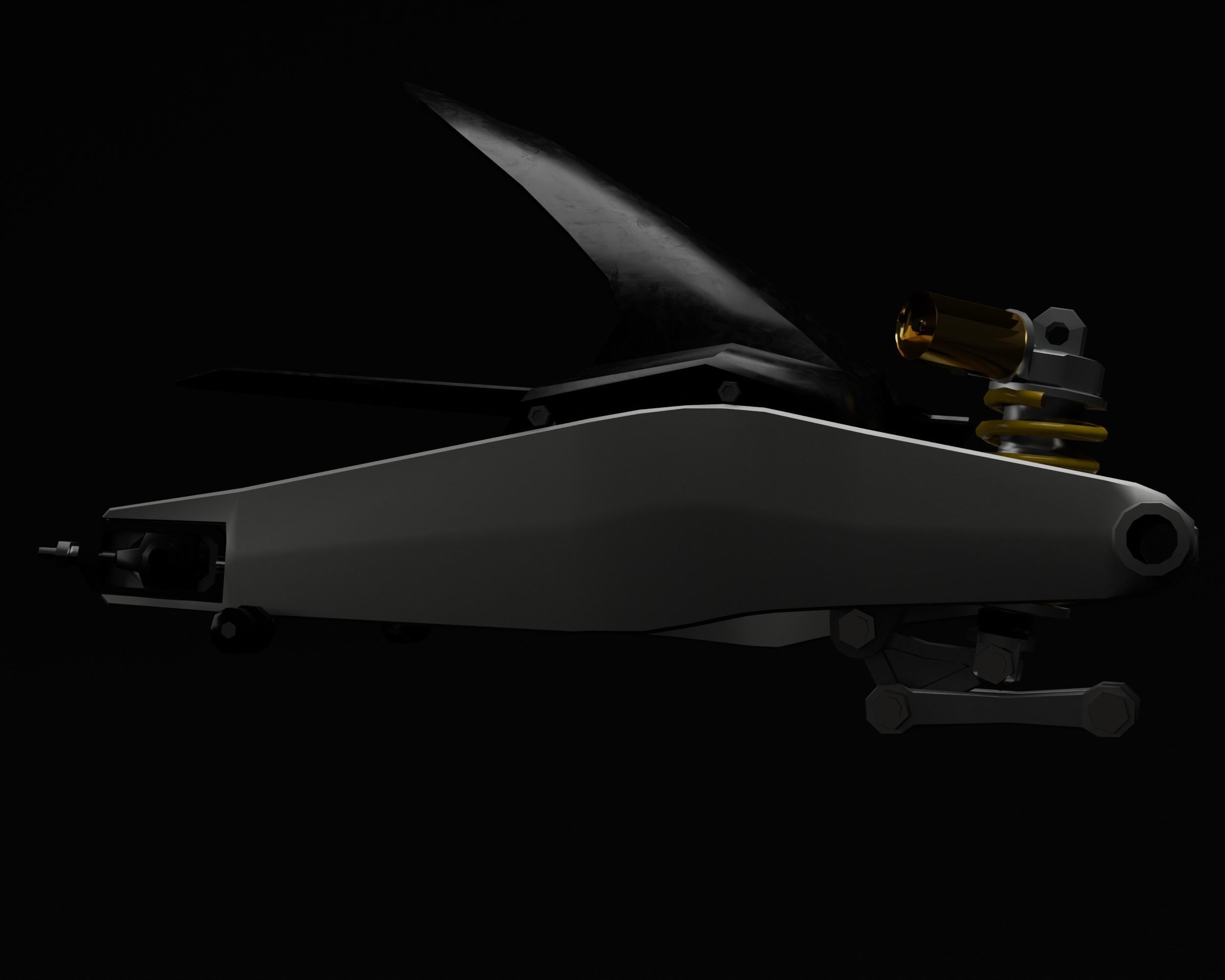 3D model Motorcycle Swingarms Set with Prolink Suspension VR / AR / low ...