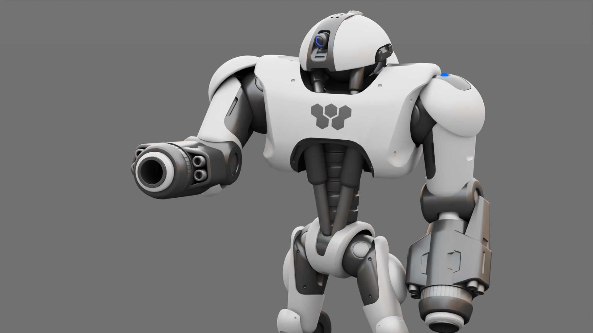 POLICE OFFICER BOT RIGGED 3D model rigged | CGTrader