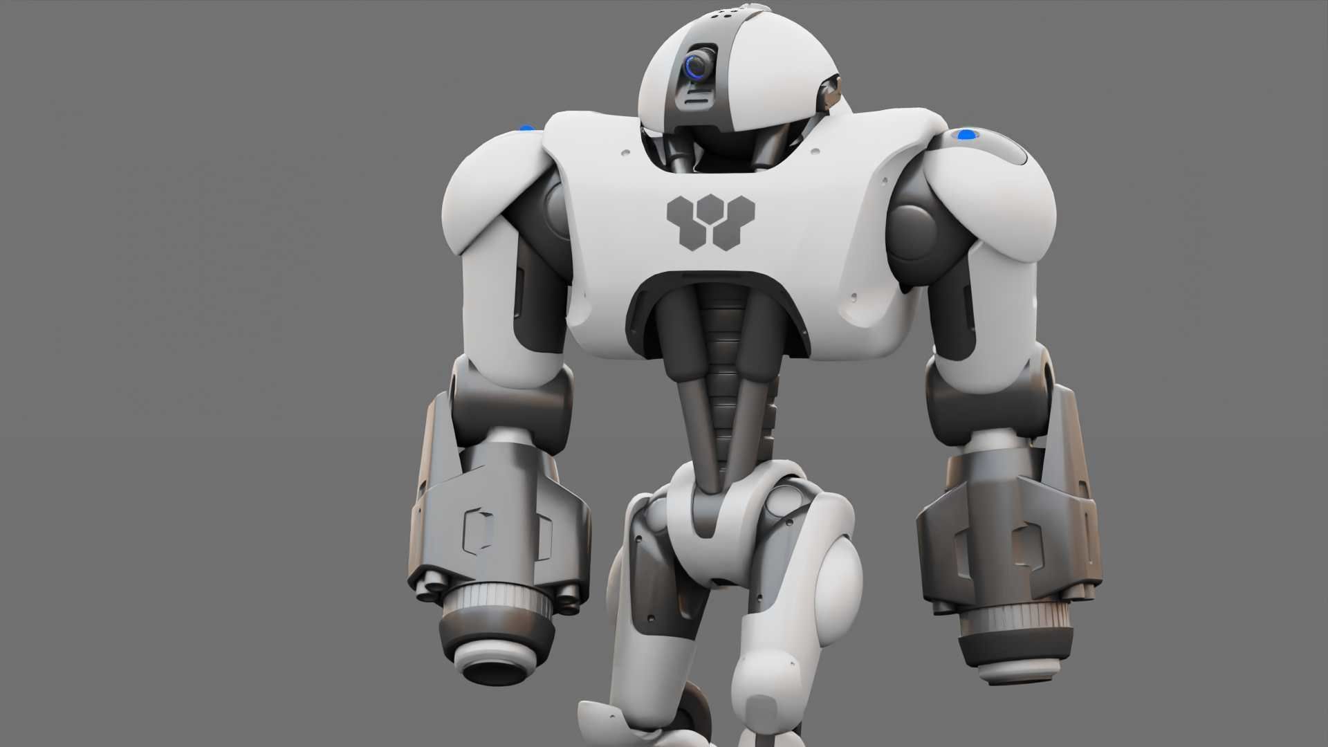 POLICE OFFICER BOT RIGGED 3D model rigged | CGTrader