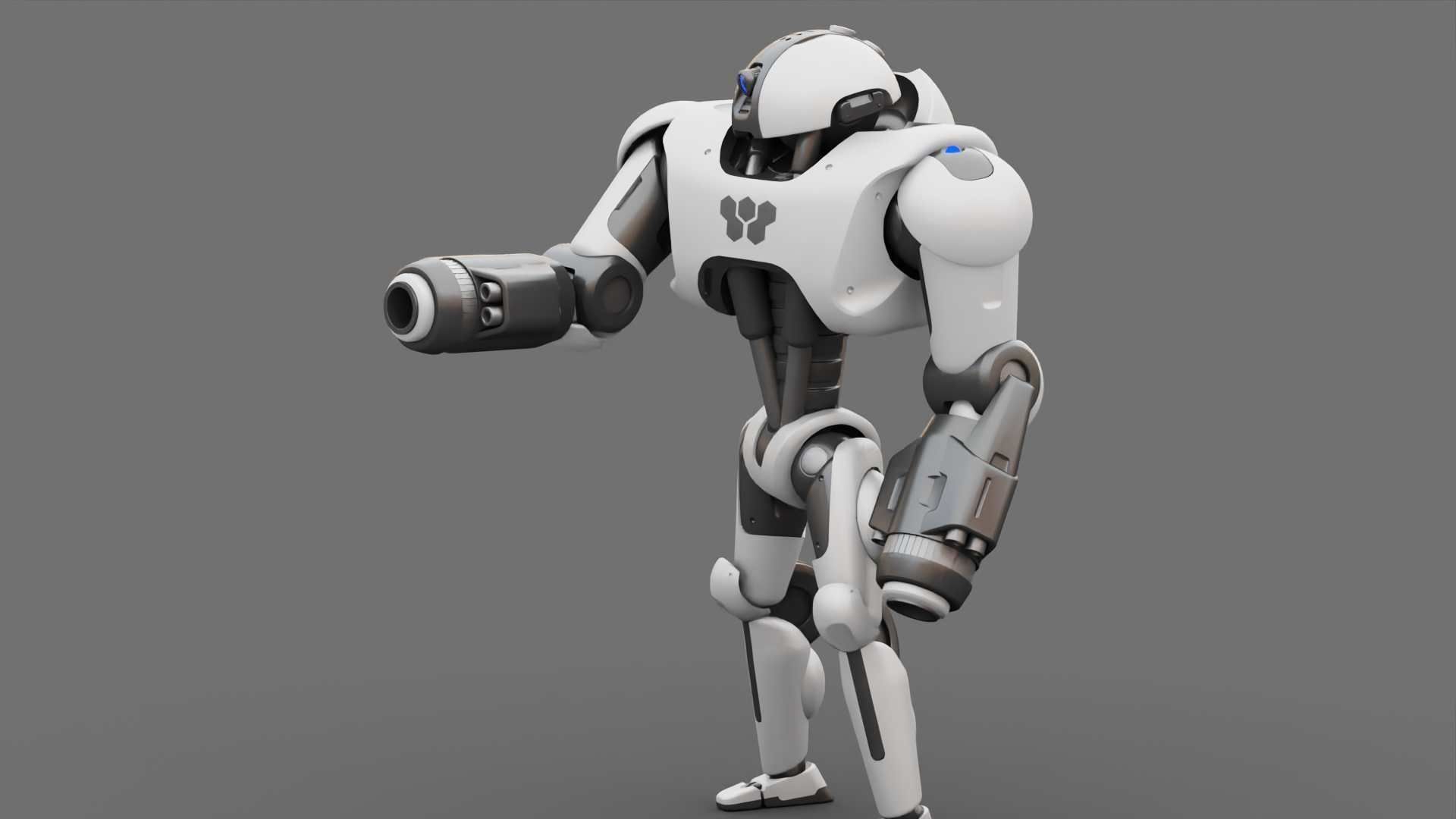 POLICE OFFICER BOT RIGGED 3D model rigged | CGTrader