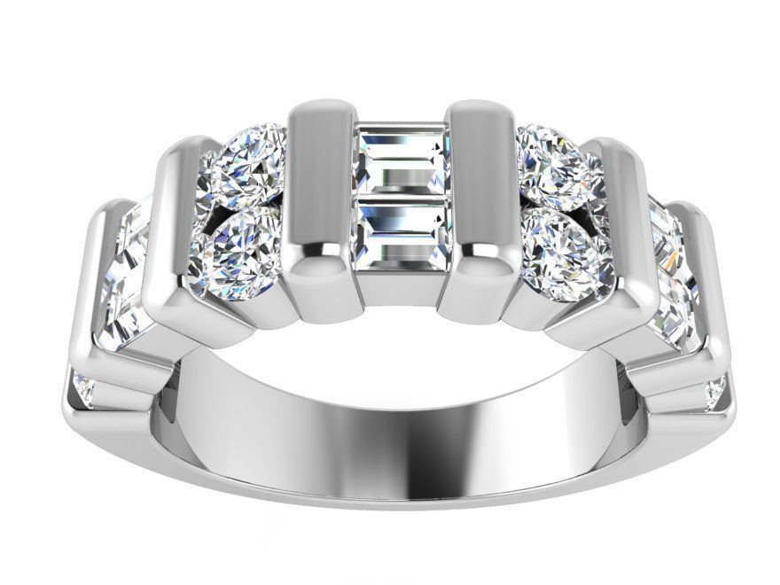 Palatial diamond ring 3280 3D print model 3D model 3D printable | CGTrader