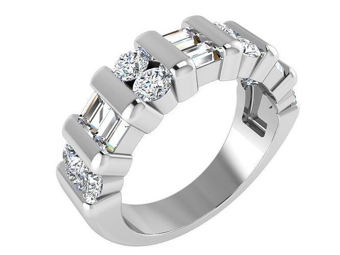 Palatial diamond ring 3280 3D print model 3D model 3D printable | CGTrader