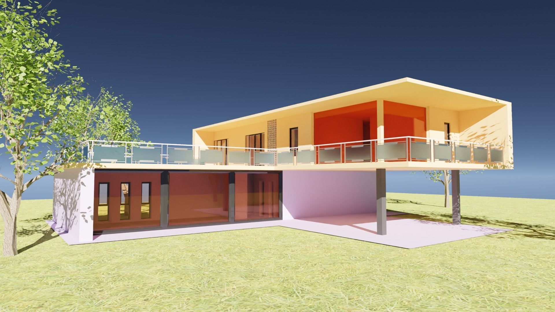 3D Model - Criss Cross House -Exterior only 3D model | CGTrader