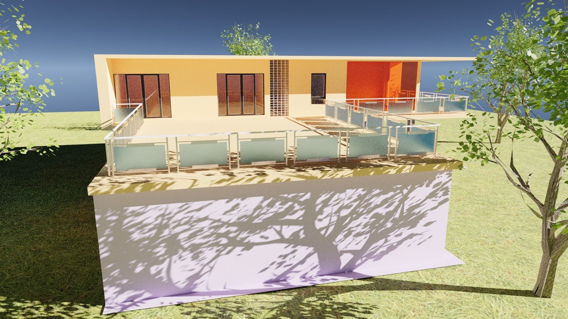 3D Model - Criss Cross House -Exterior only 3D model | CGTrader