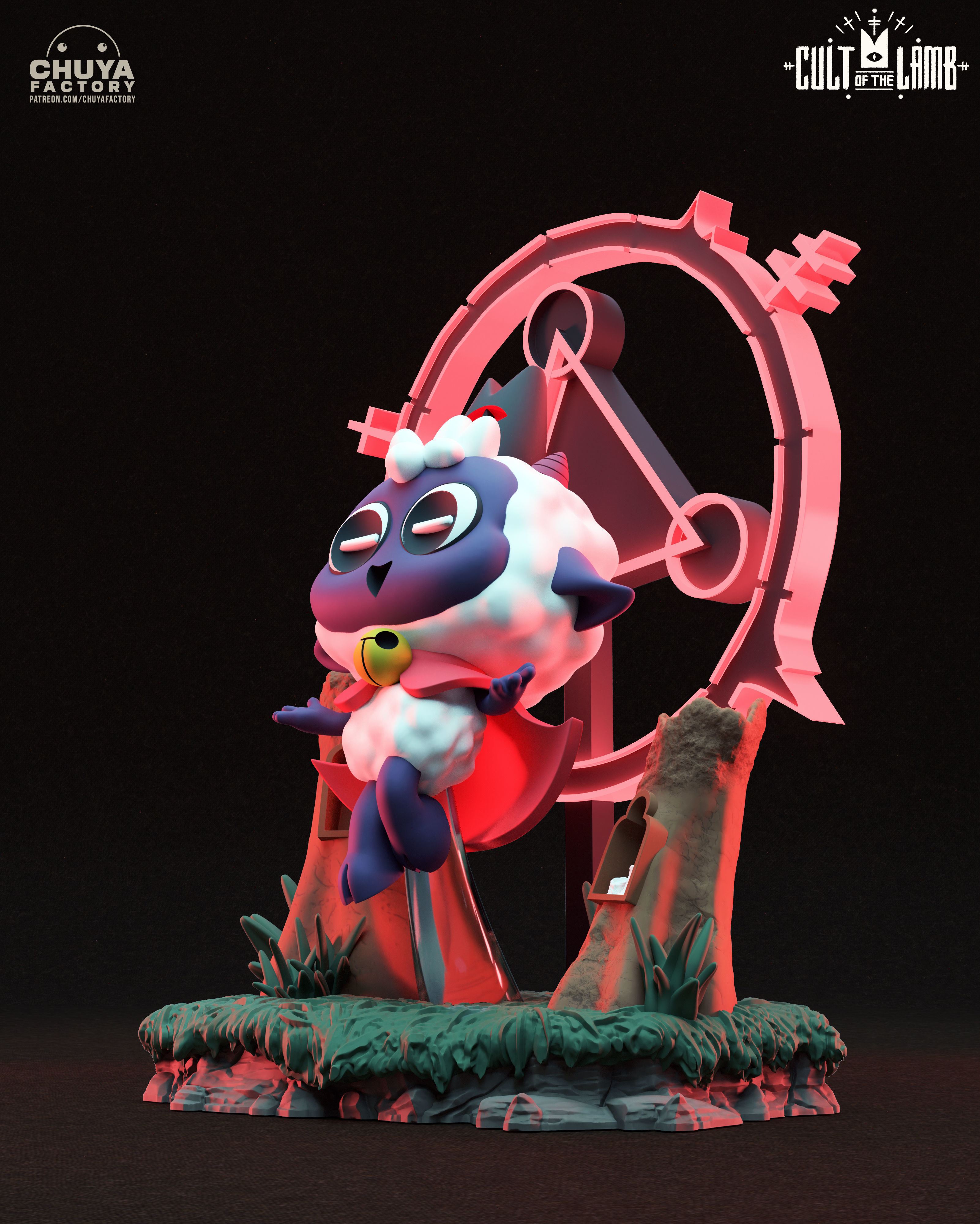 Lambert figurine of sheep in circle 3D model 3D printable | CGTrader