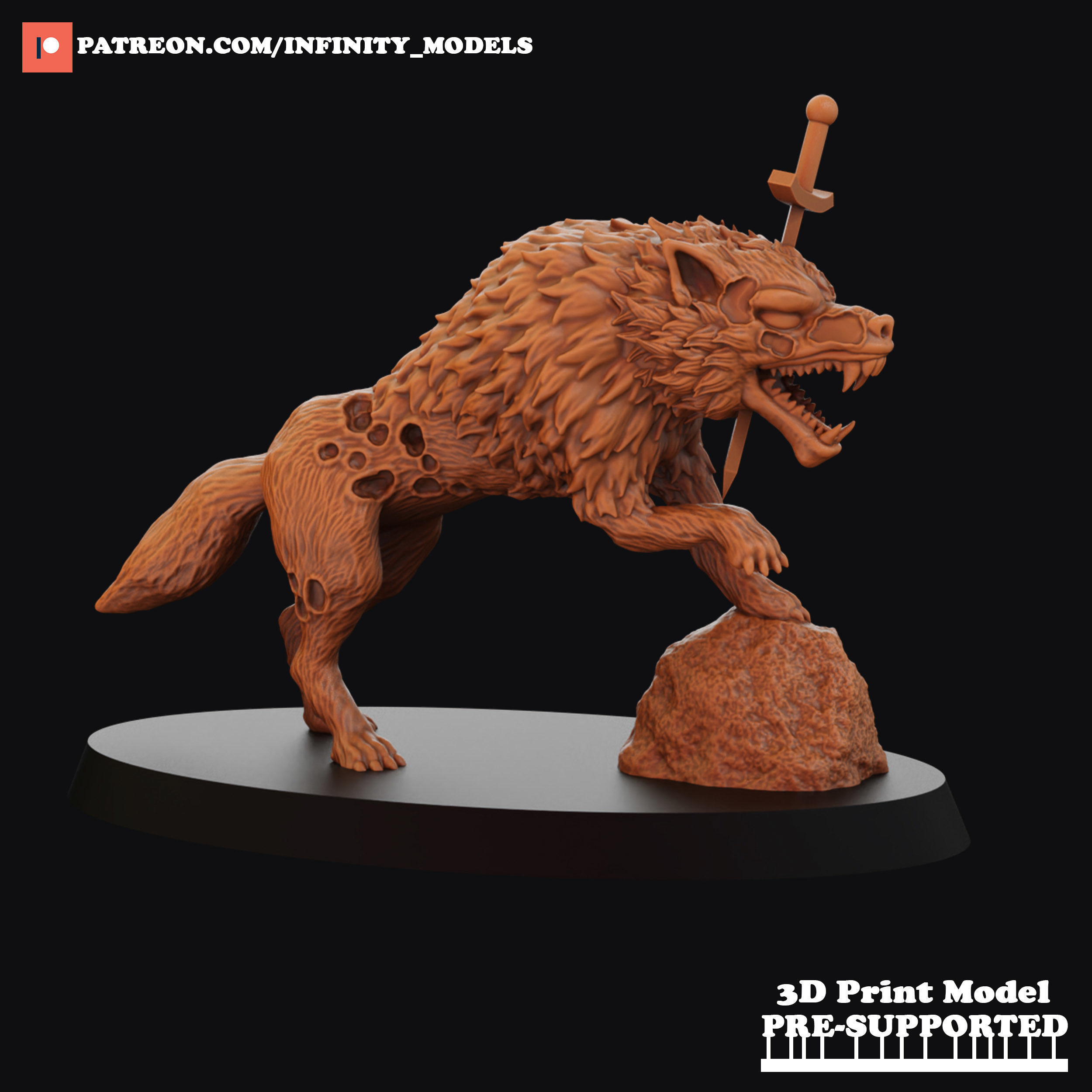 Dire Wolves 3D model 3D printable | CGTrader