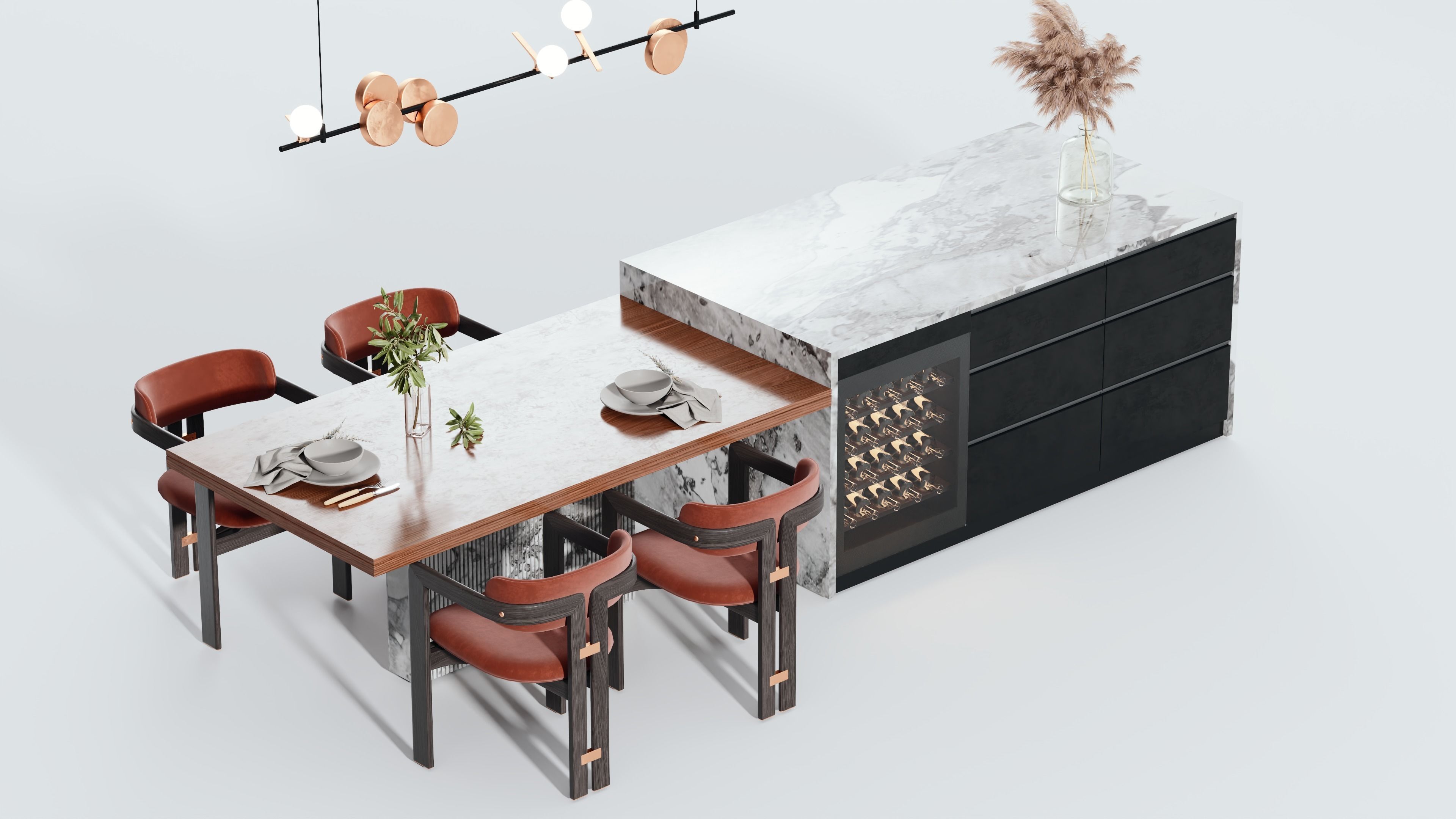 Modern Bar Counter Home design 3ds max model 3D model | CGTrader