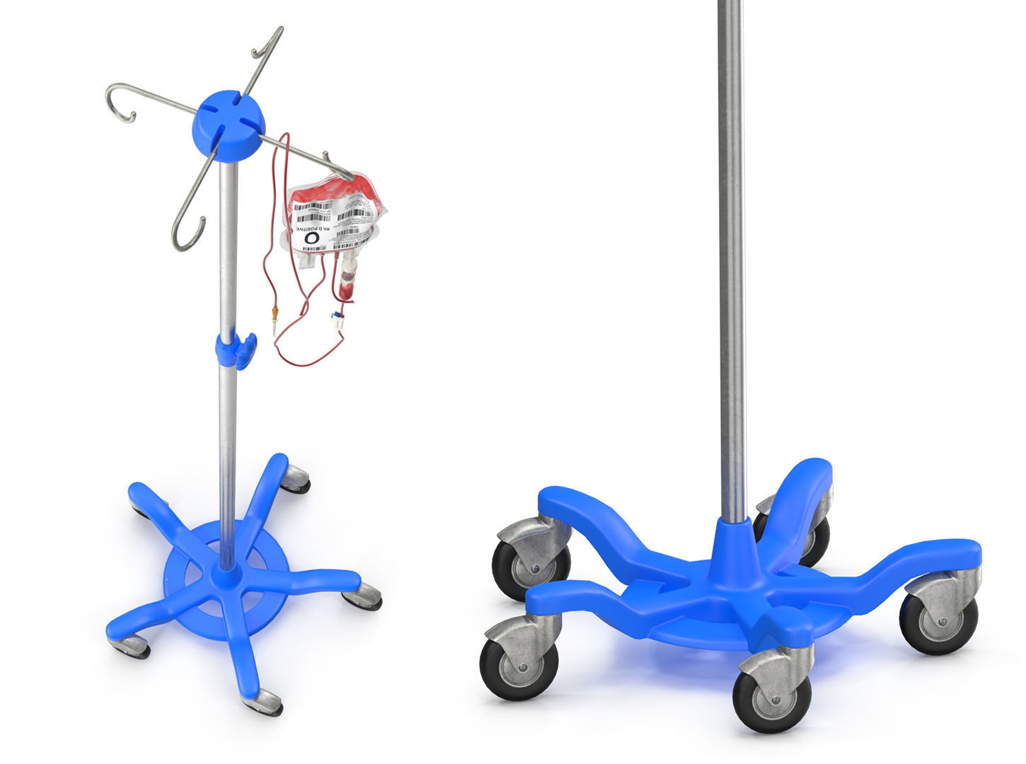 IV stand with blood bag for transfusion 3D model | CGTrader