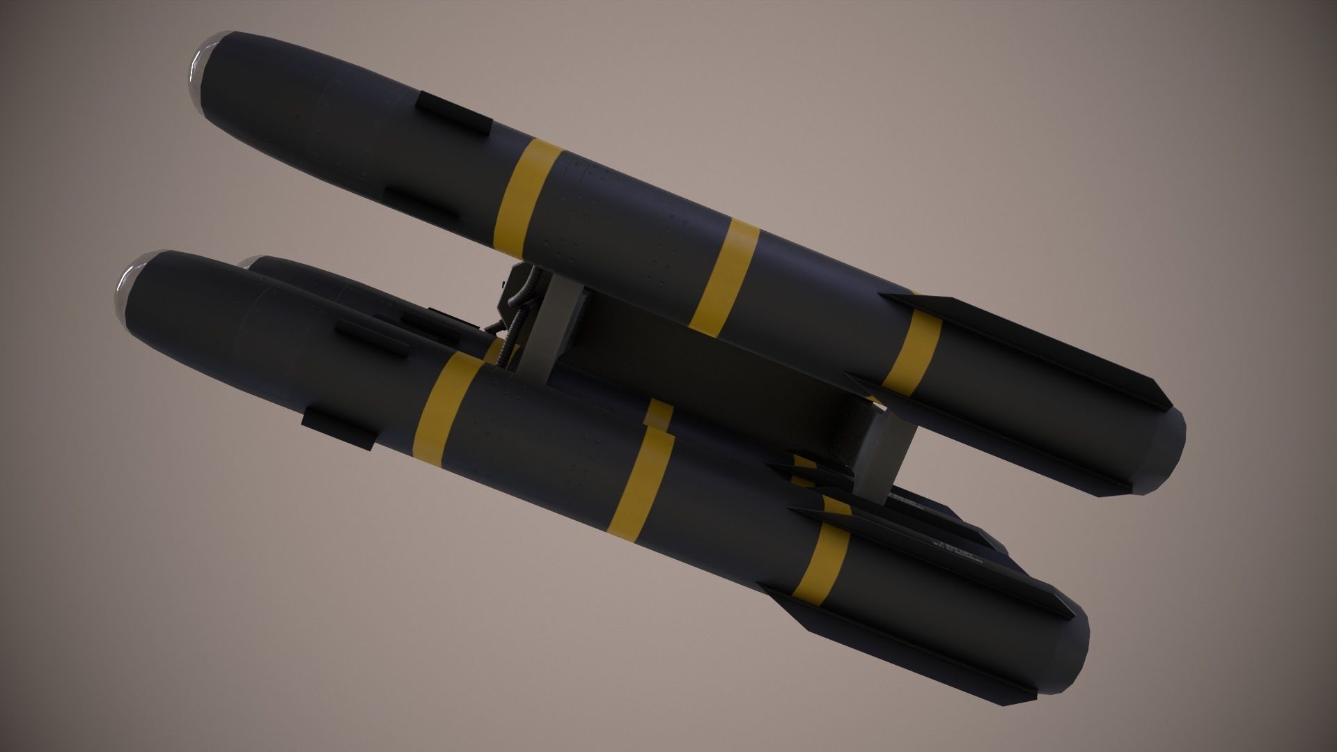 3D model AGM-114 Hellfire Missile Launcher X4 VR / AR / low-poly | CGTrader