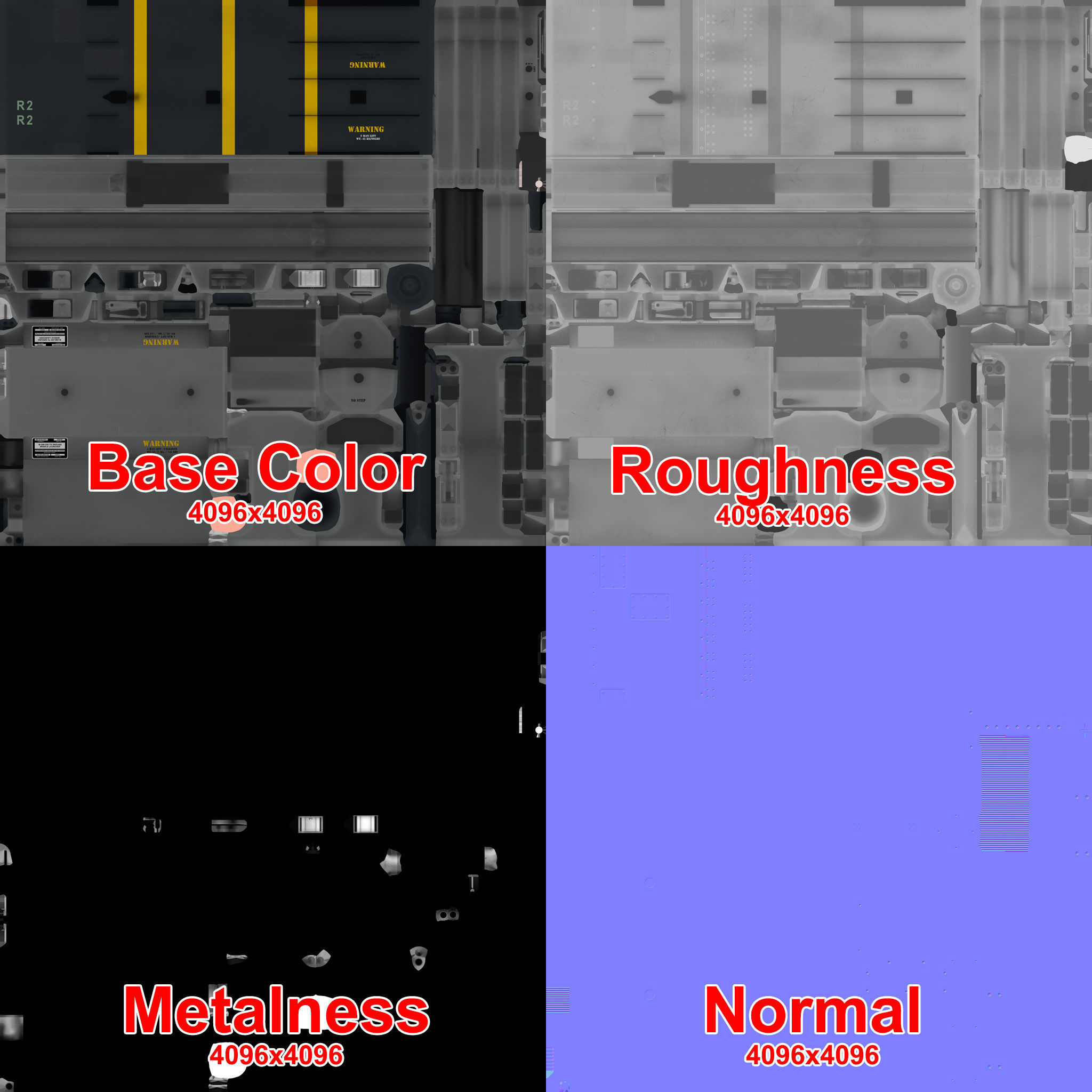 3D model AGM-114 Hellfire Missile Launcher X4 VR / AR / low-poly | CGTrader