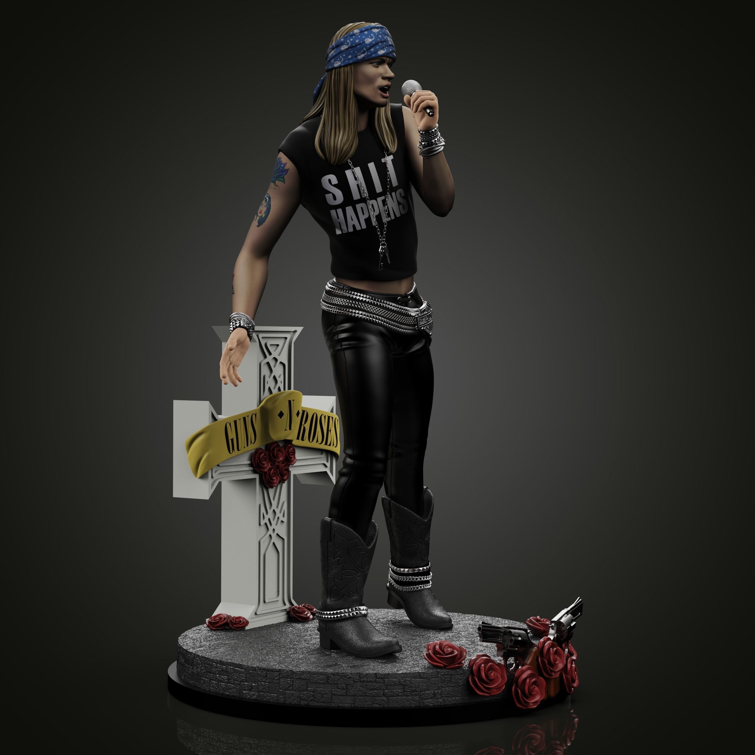 AXL ROSE 3D model 3D printable | CGTrader