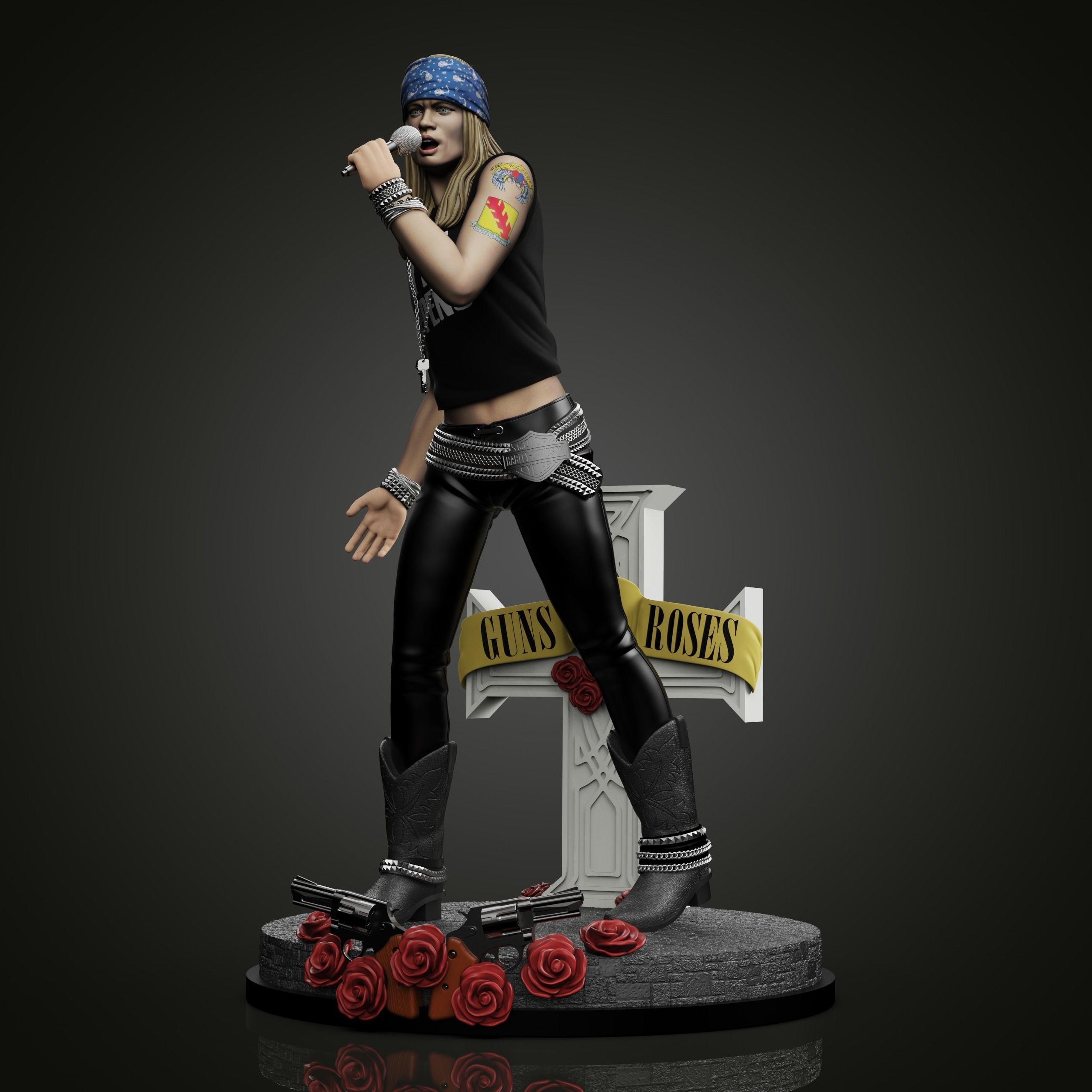AXL ROSE 3D model 3D printable | CGTrader
