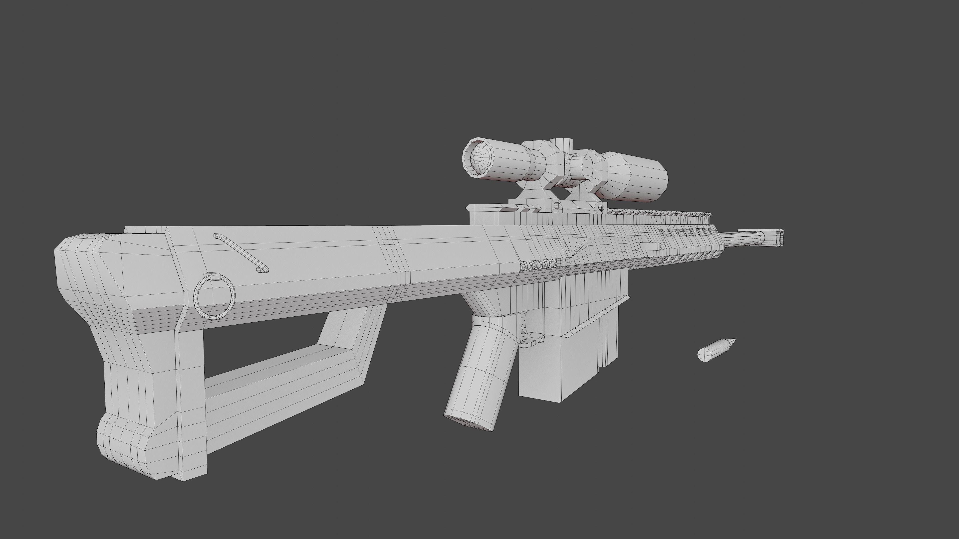 3D model Barret rifle VR / AR / low-poly | CGTrader