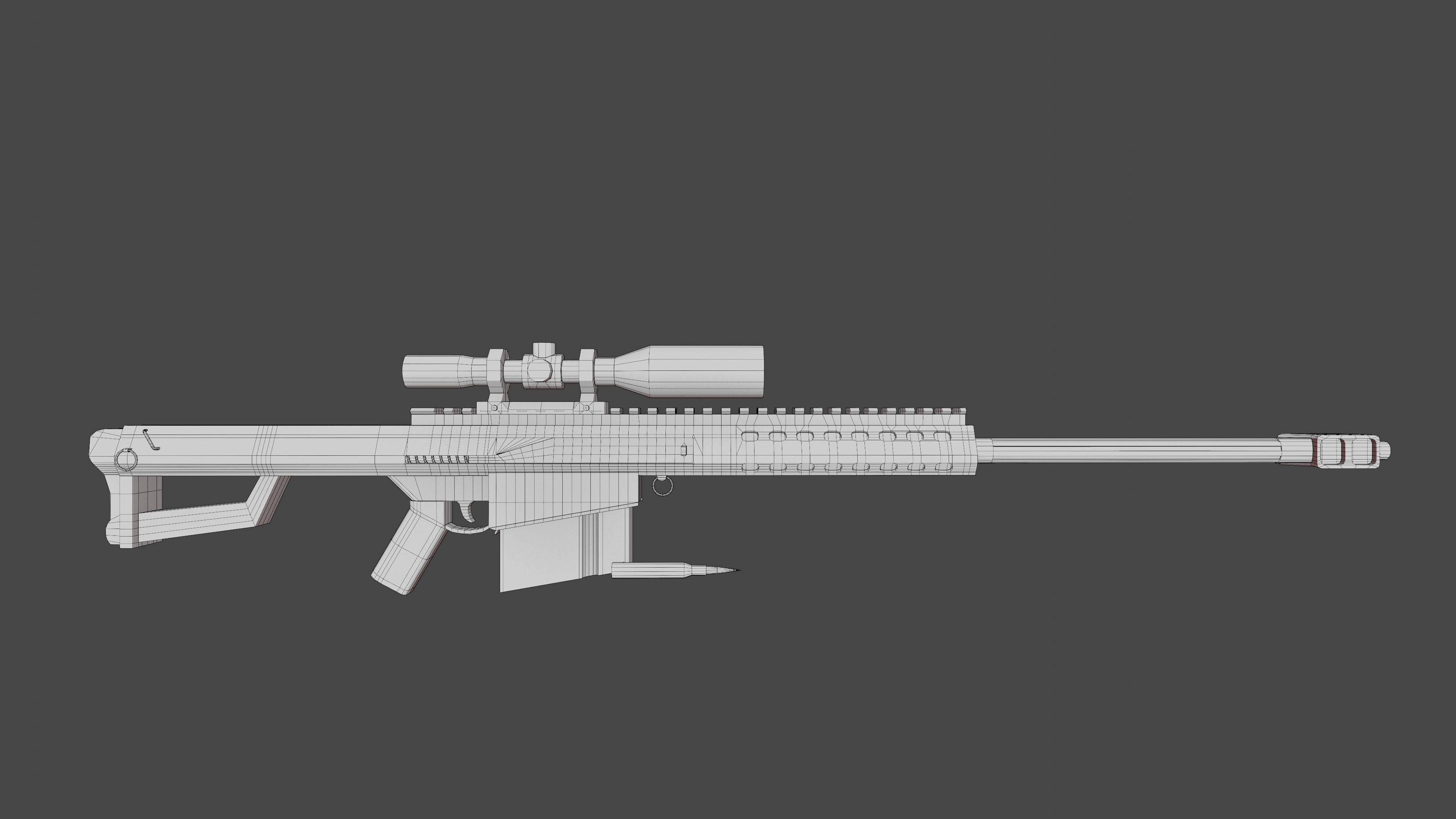 3D model Barret rifle VR / AR / low-poly | CGTrader
