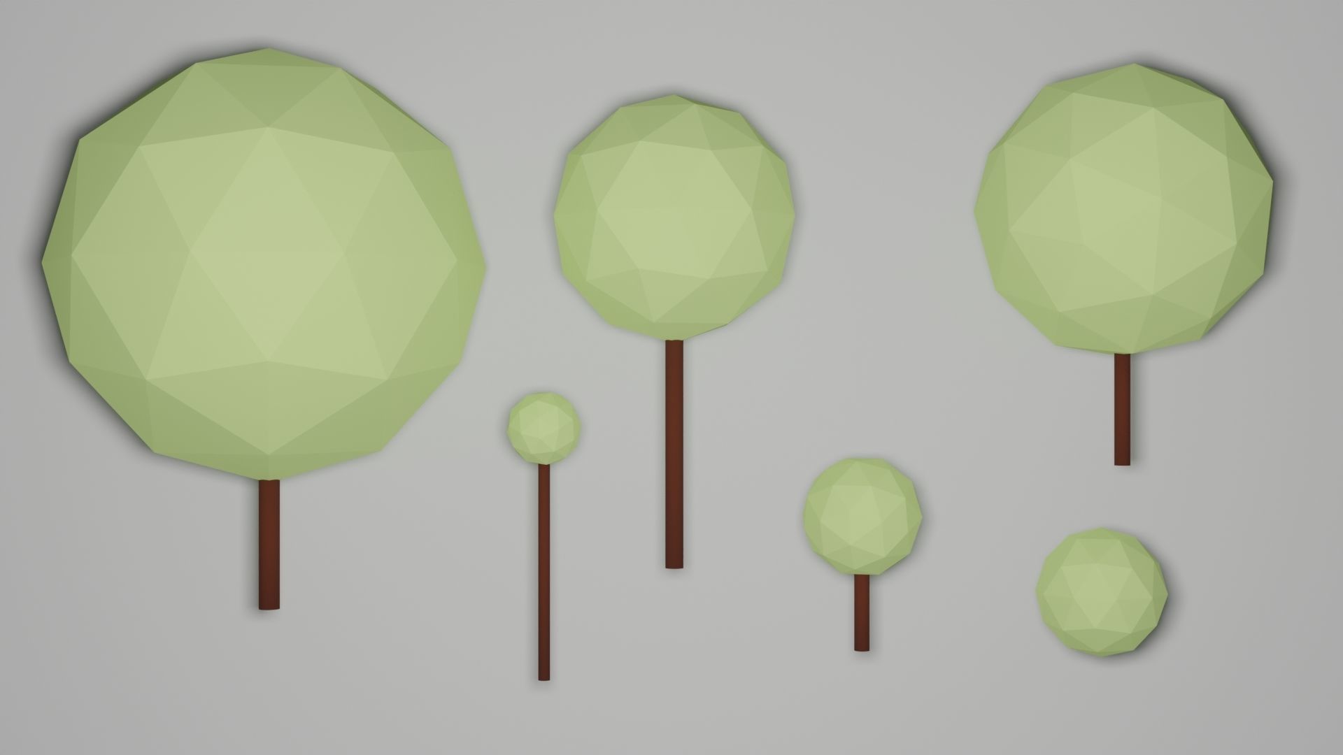 3D model Low poly trees stones and mountains VR / AR / low-poly | CGTrader