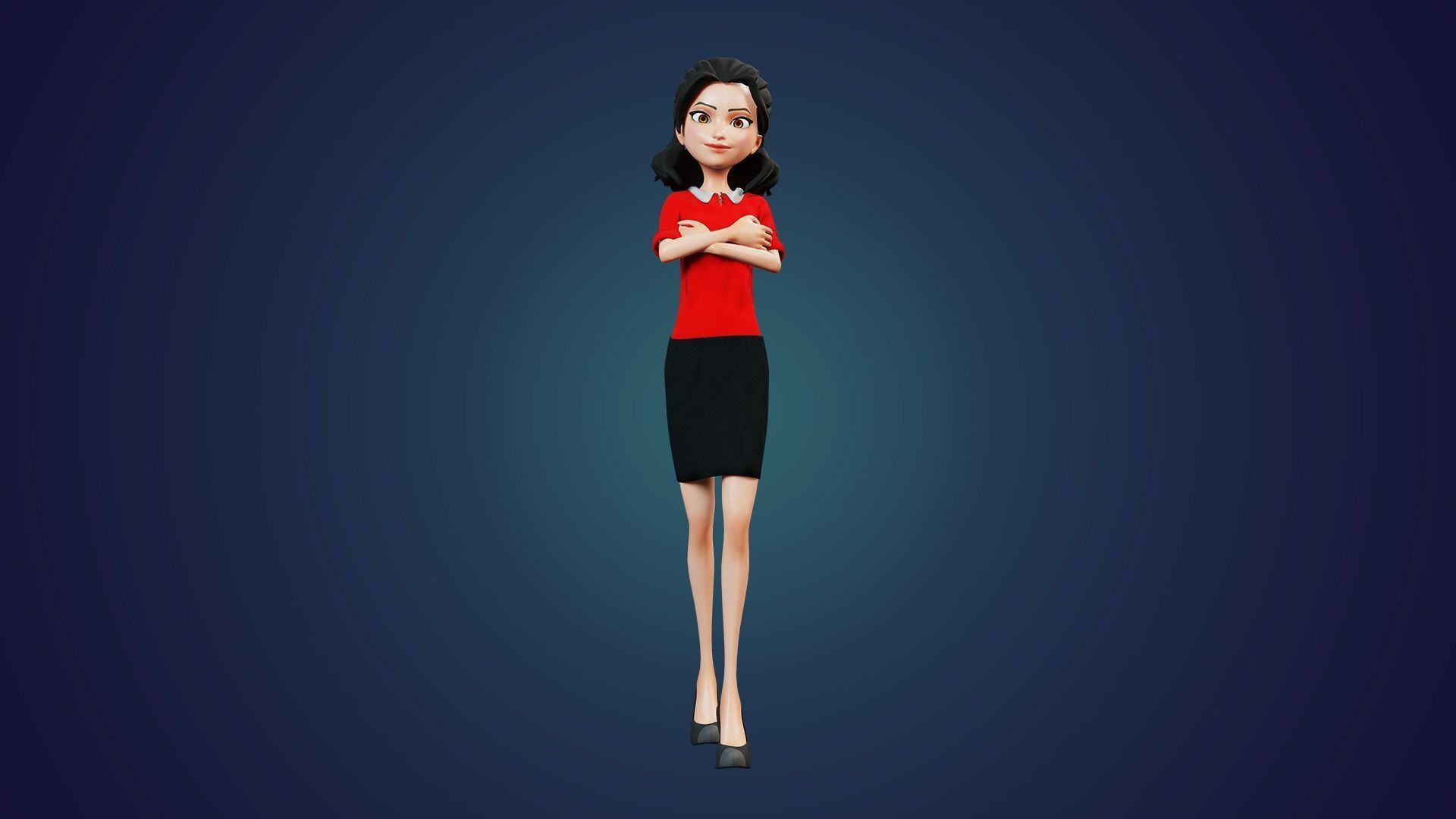 3D model Robert and Shiny Cartoon characters Rigged VR / AR / low-poly ...