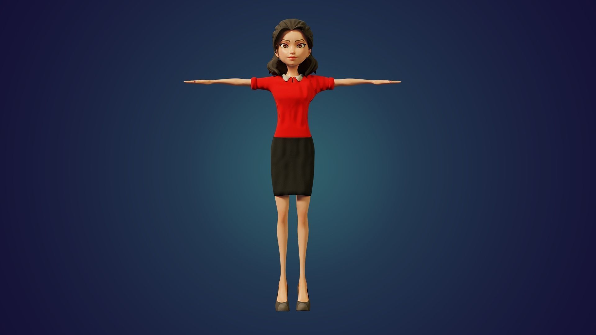 3D model Robert and Shiny Cartoon characters Rigged VR / AR / low-poly ...