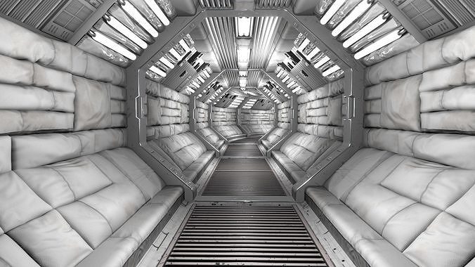 Space coridor alienkit 3D model | CGTrader